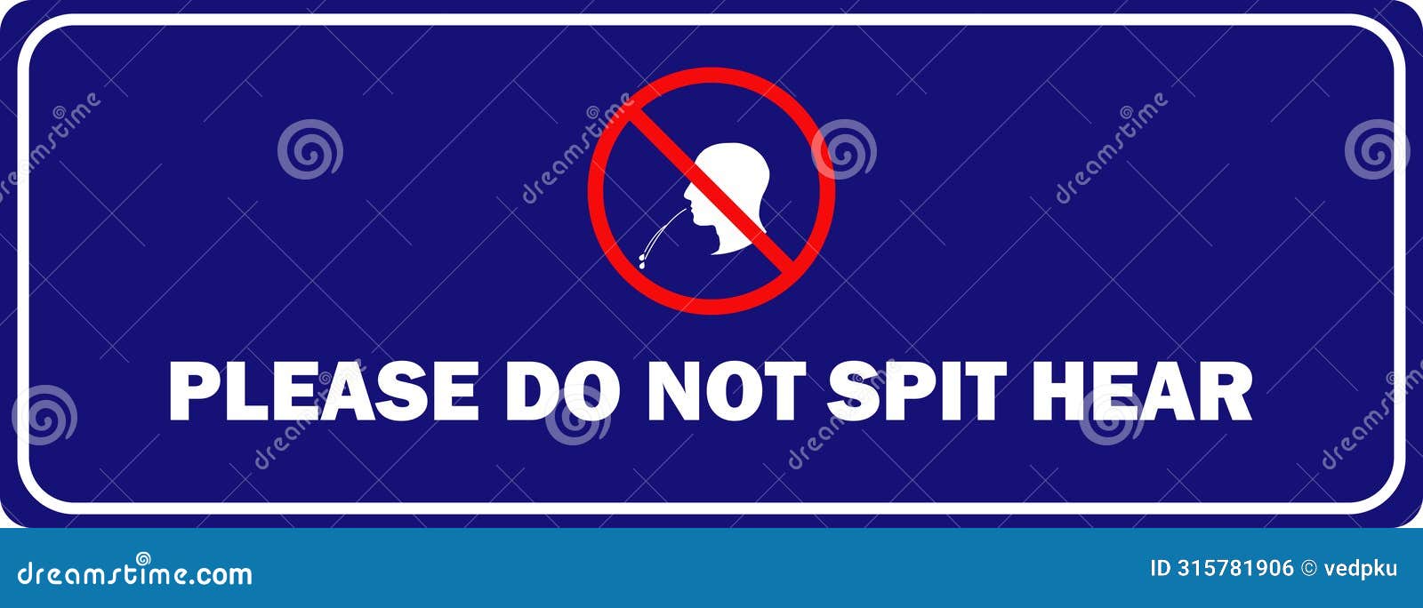 No Spitting Icon Board Vector No Spitting Sign Do Not Spit Here Stock ...