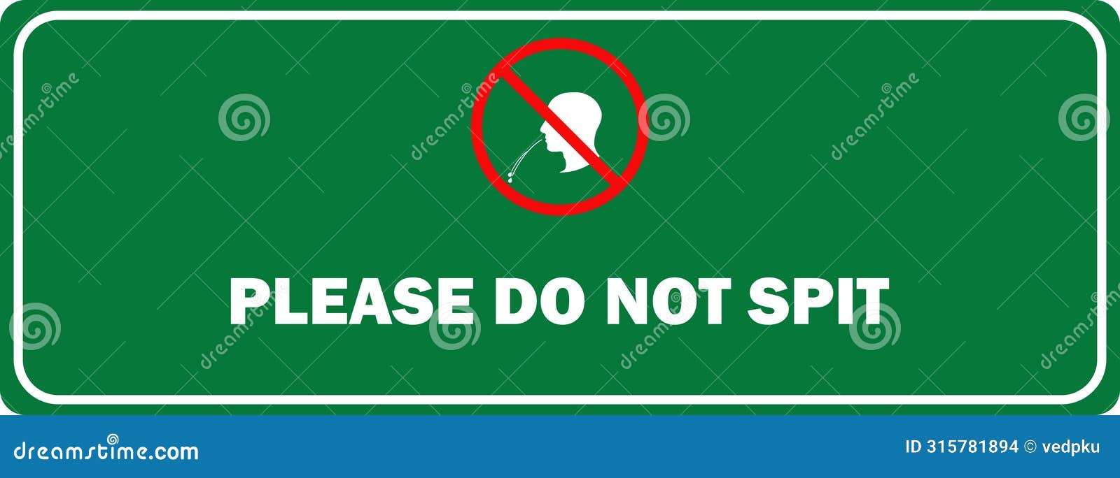No Spitting Icon Board Vector No Spitting Sign Do Not Spit Here Stock ...