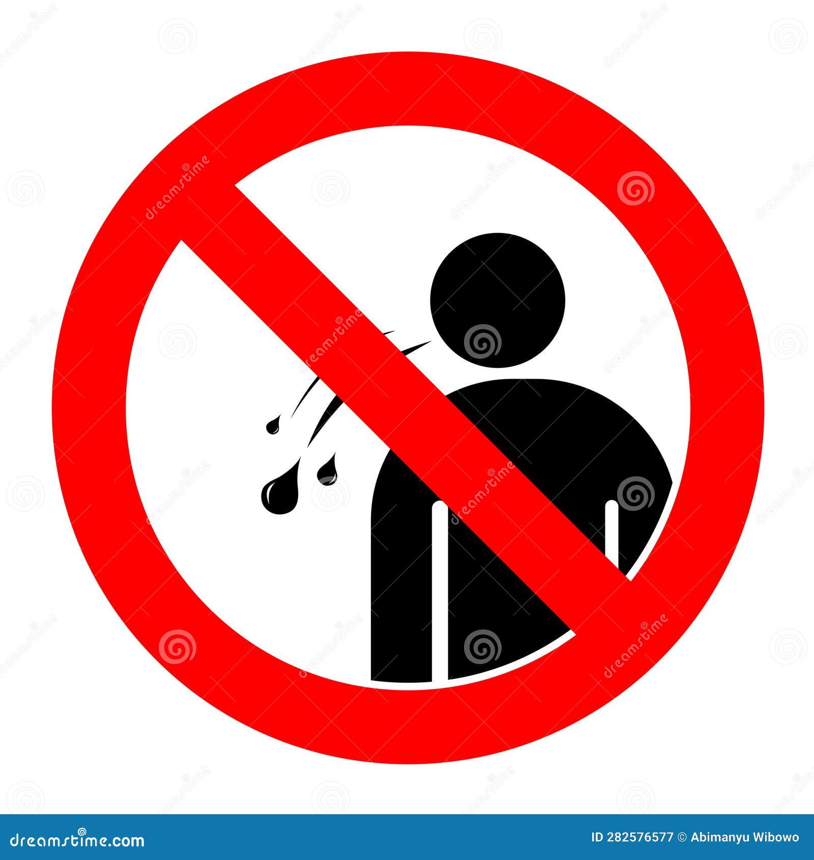 No Spitting Symbol Sign, Vector Illustration, Isolate On White ...