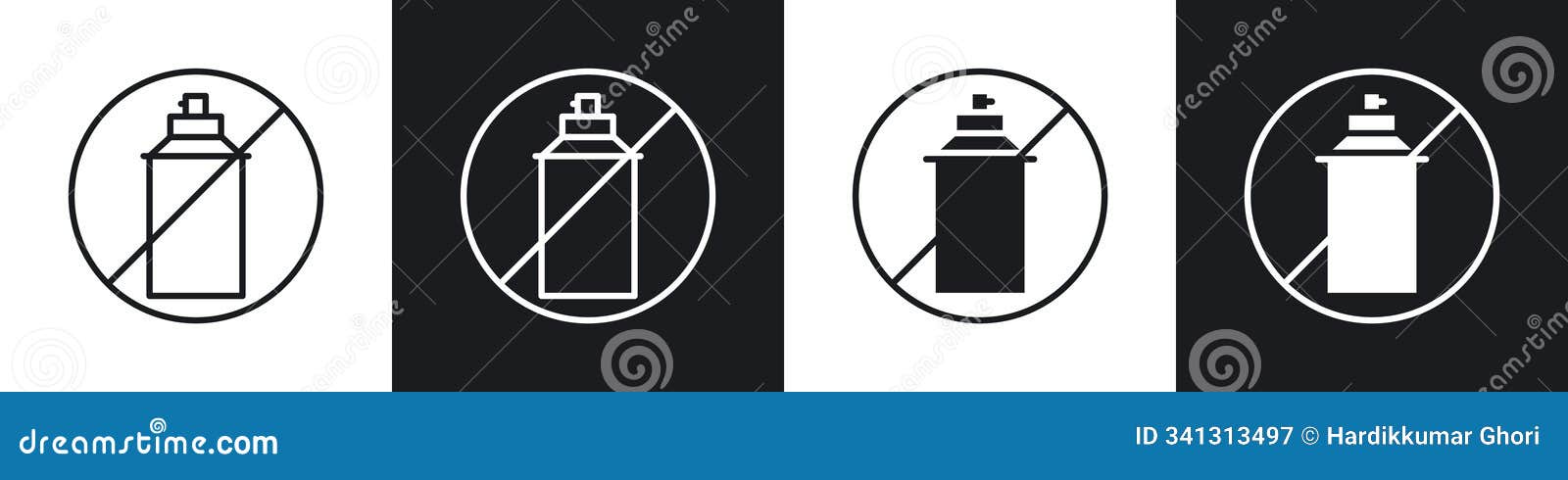 No spray can allowed sign stock illustration. Illustration of circle ...