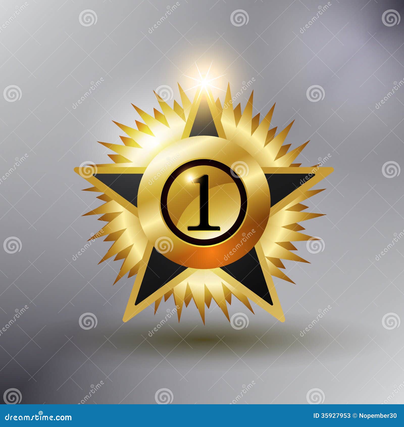 No 1 Star Medal stock vector. Illustration of good, victory - 35927953 No 1 Star Medal stock vector. Illustration of good, victory - 35927953