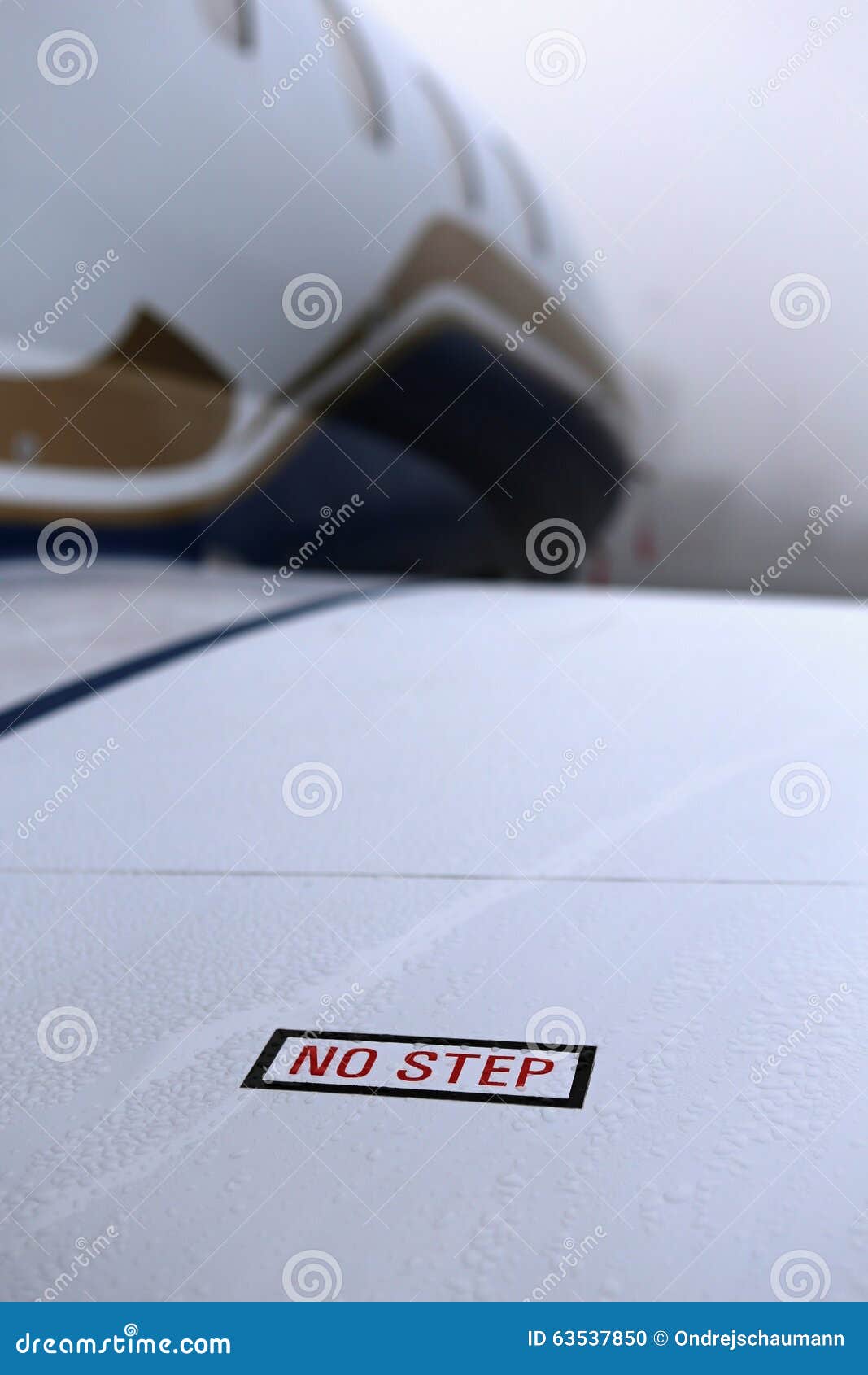 No step label stock photo. Image of detail, aircraft - 63537850