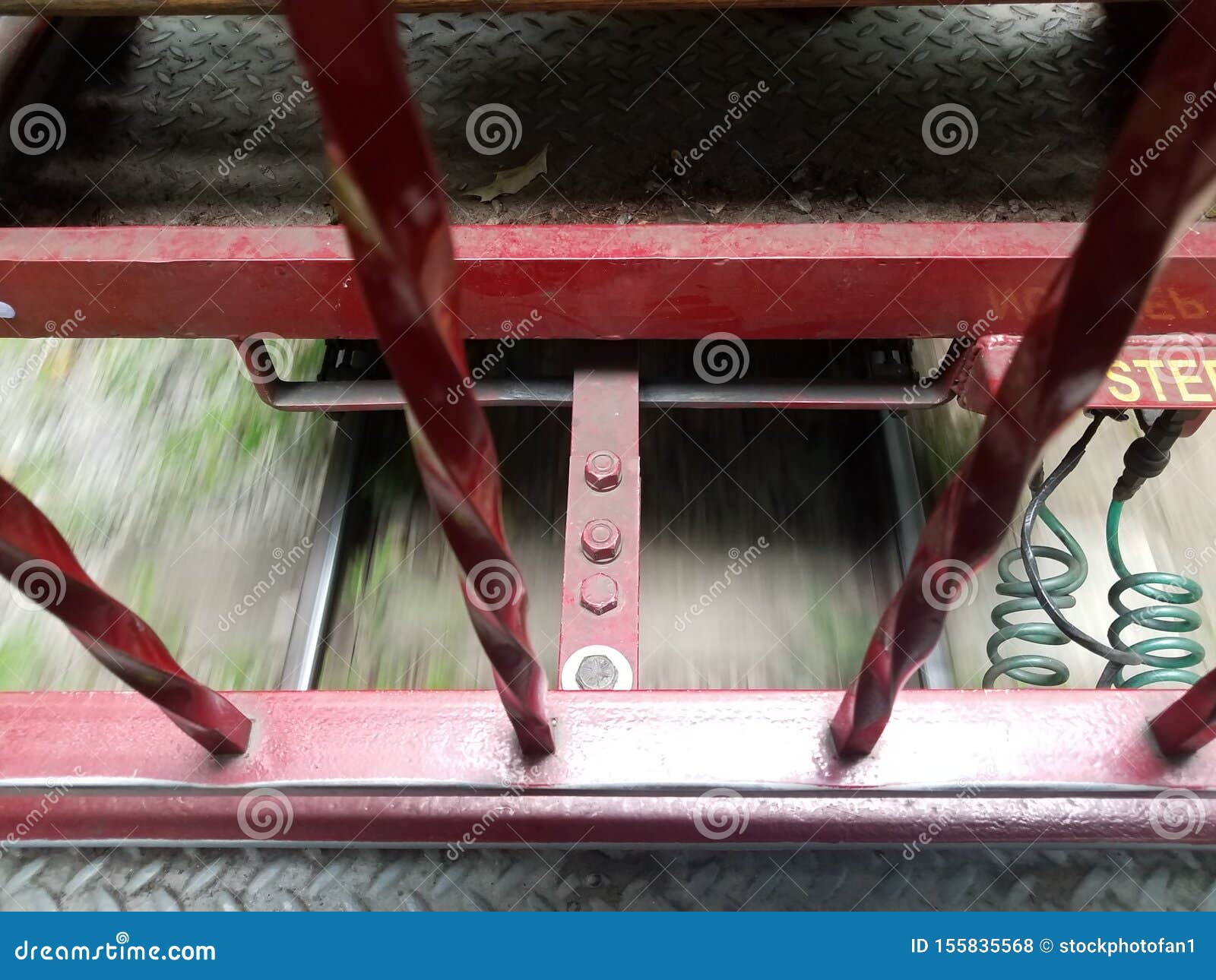 No Step Sign on Metal Bars on Trail Stock Photo - Image of safety ...