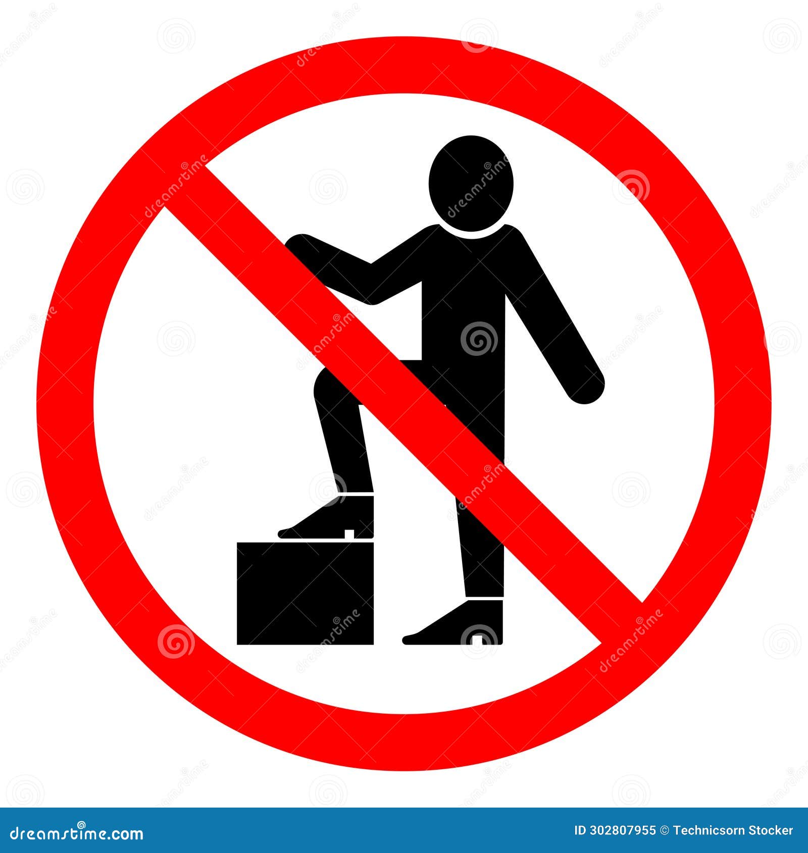 No Step Symbol Sign ,Vector Illustration, Isolate on White Background ...