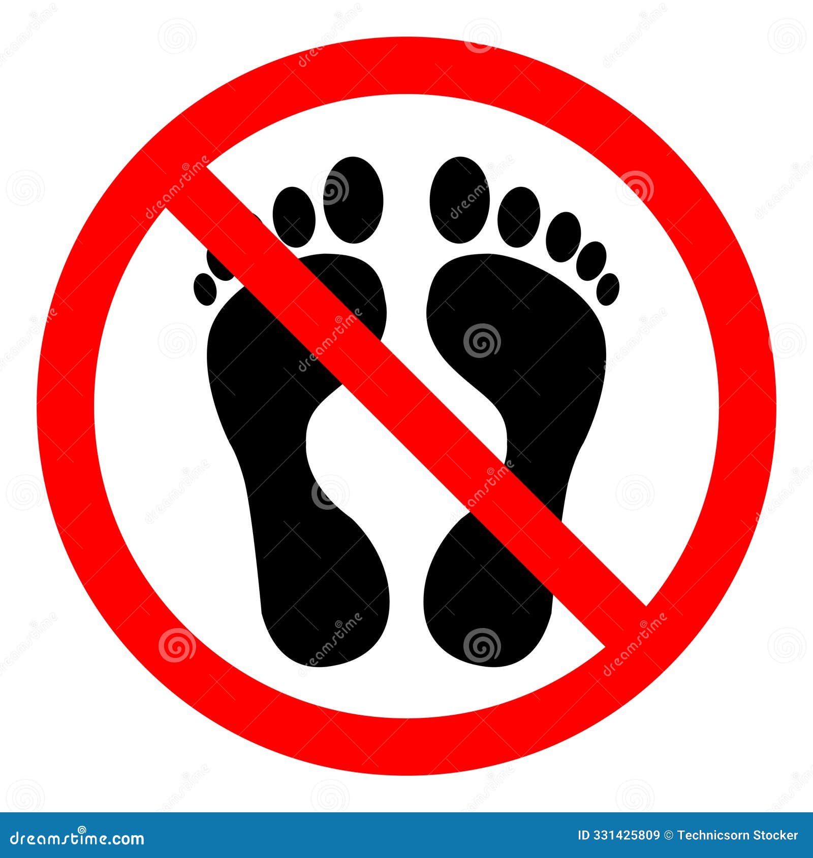 No Step Symbol Sign, Vector Illustration, Isolate on White Background ...