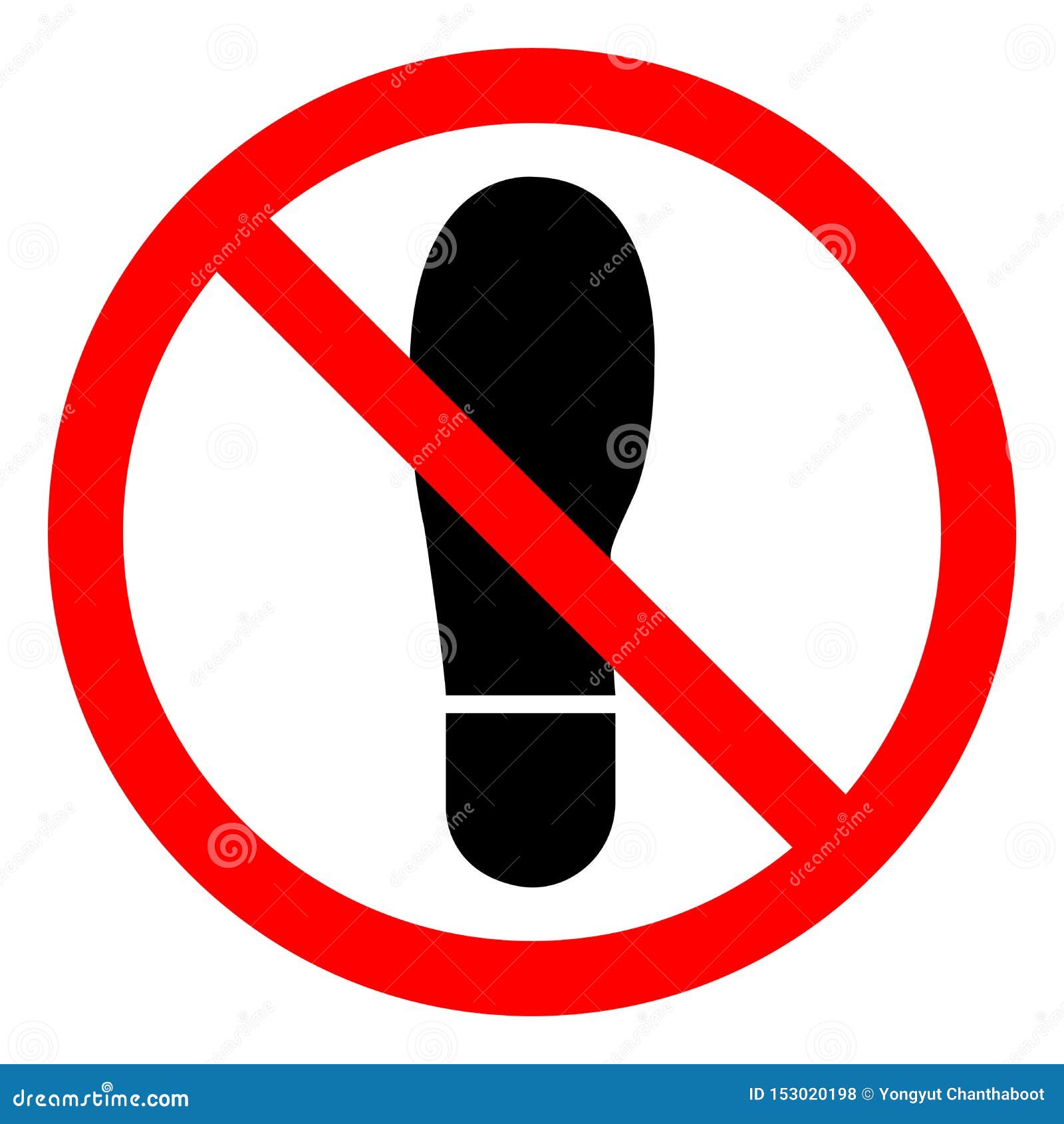 No Step Symbol Sign, Vector Illustration, Isolate on White Background ...