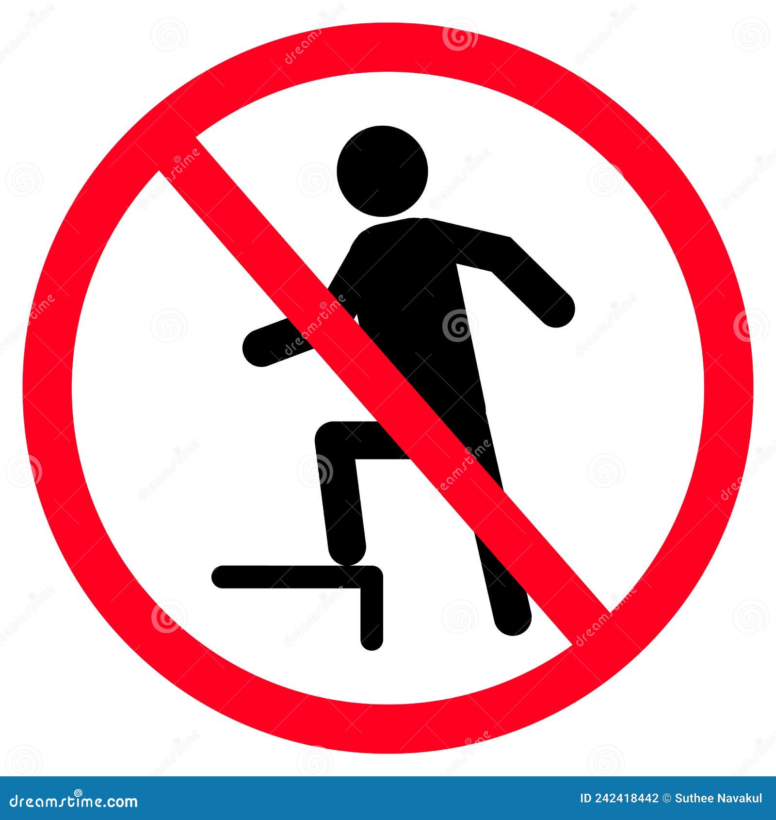 No Stepping on Surface Sign. Sign Danger No Stepping on Surface. Flat ...