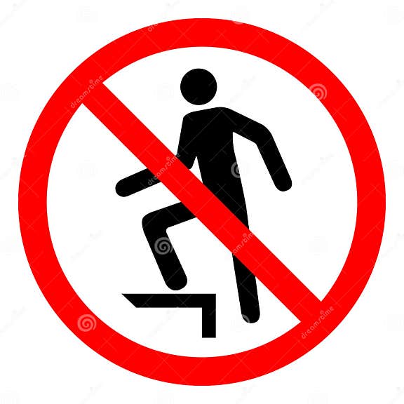 No Stepping on Surface Symbol Sign, Vector Illustration, Isolate on ...