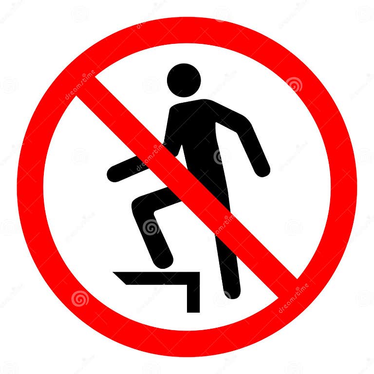 No Stepping on Surface Symbol Sign, Vector Illustration, Isolate on ...