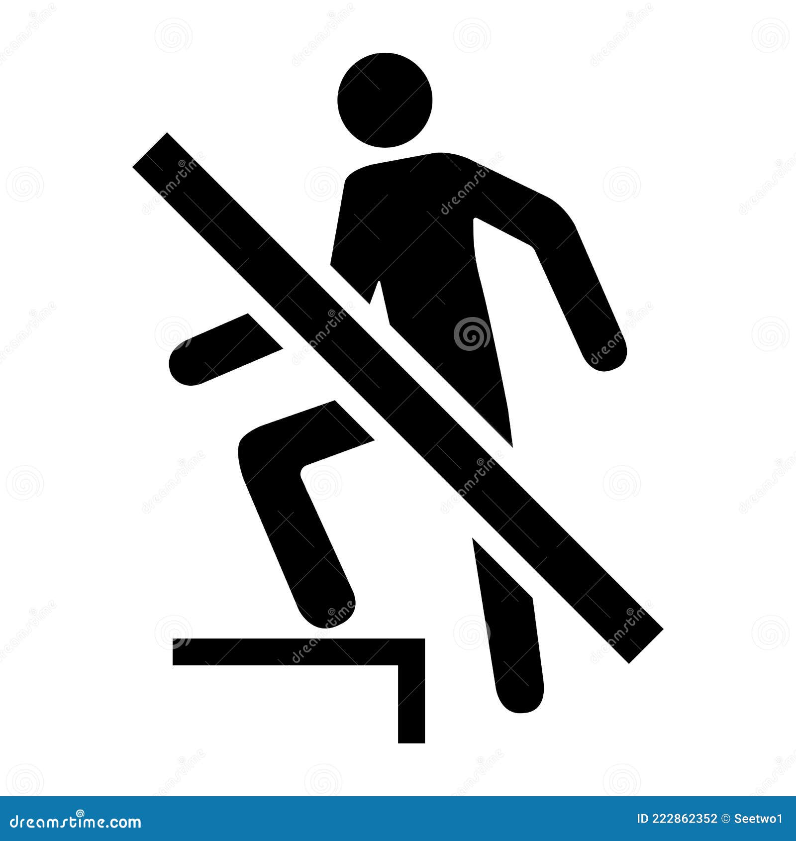 No Stepping Symbol on White Background Stock Vector - Illustration of ...