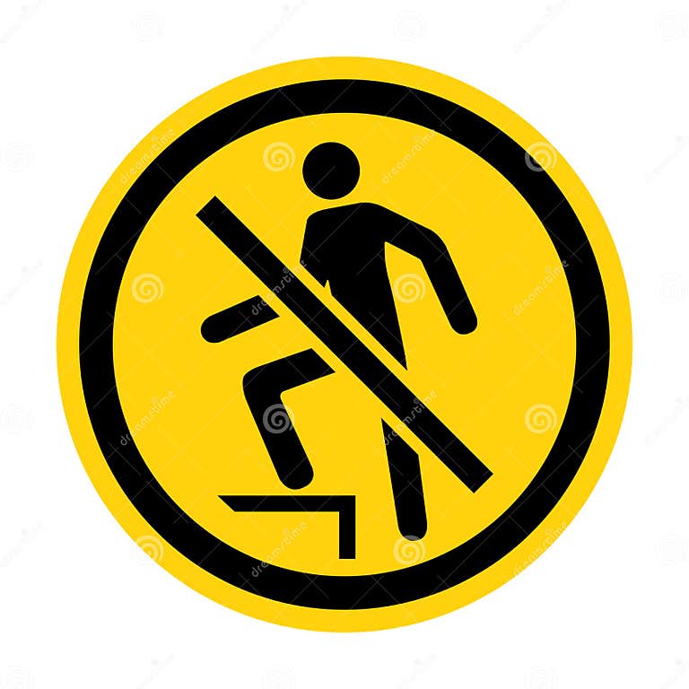 No Stepping Symbol on White Background Stock Vector - Illustration of ...