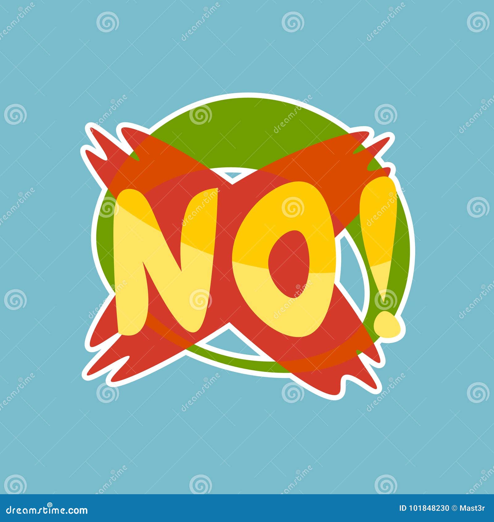 No Sticker Social Media Network Message Badges Design Stock Vector ...