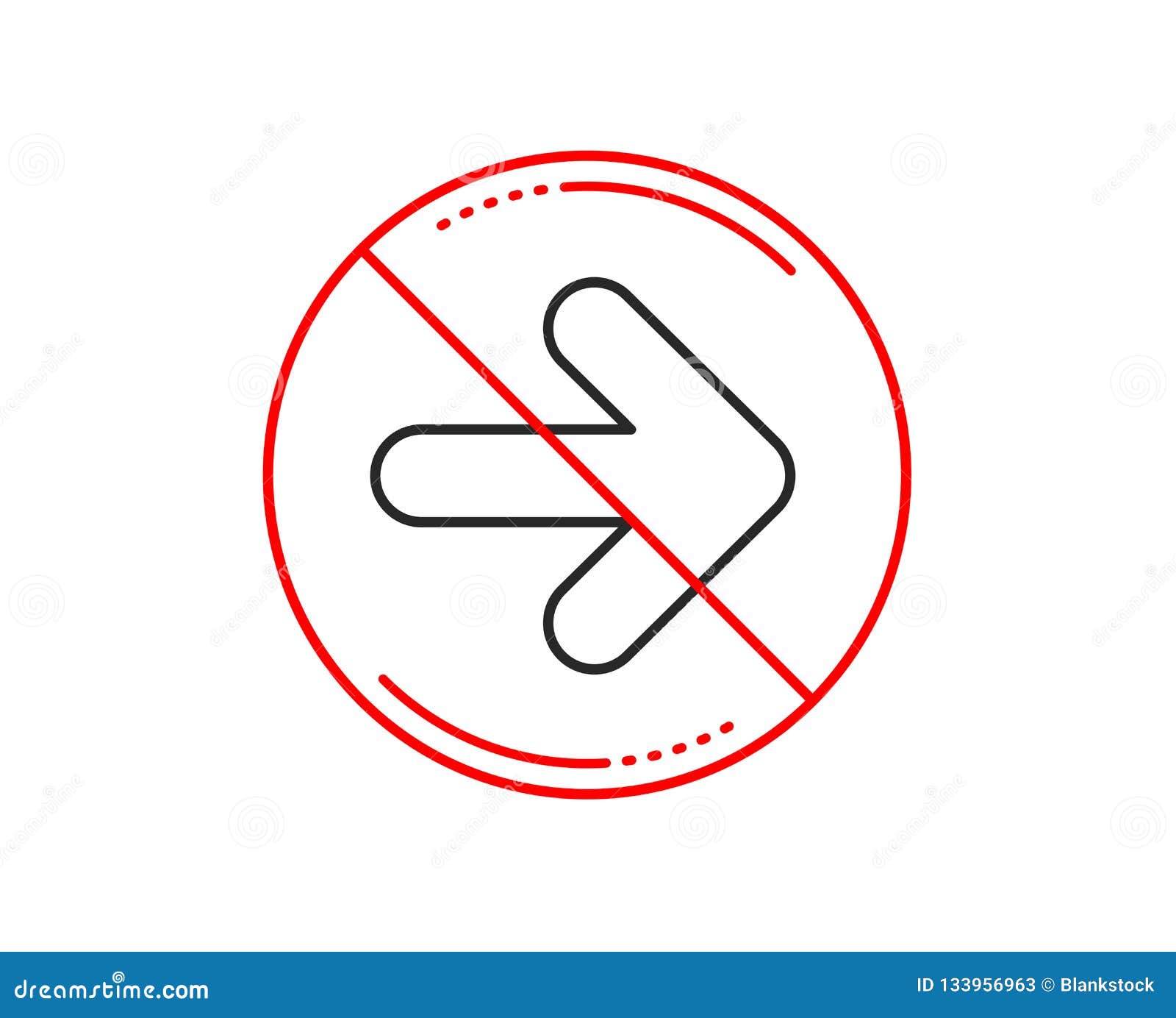 Next Arrow Line Icon. Forward Arrowhead. Vector Stock Vector ...