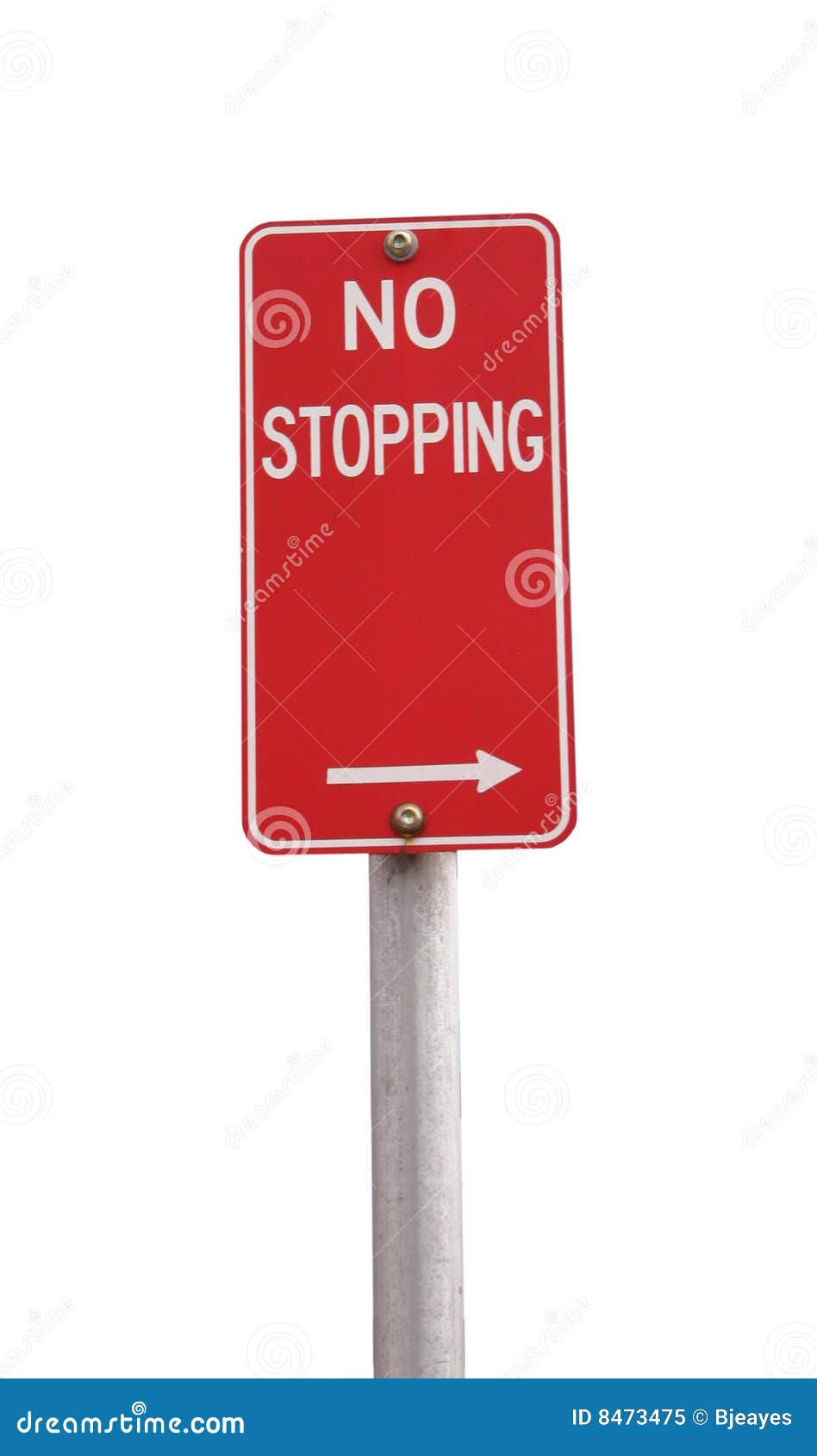 No stopping stock image. Image of metal, sign, isolated - 8473475