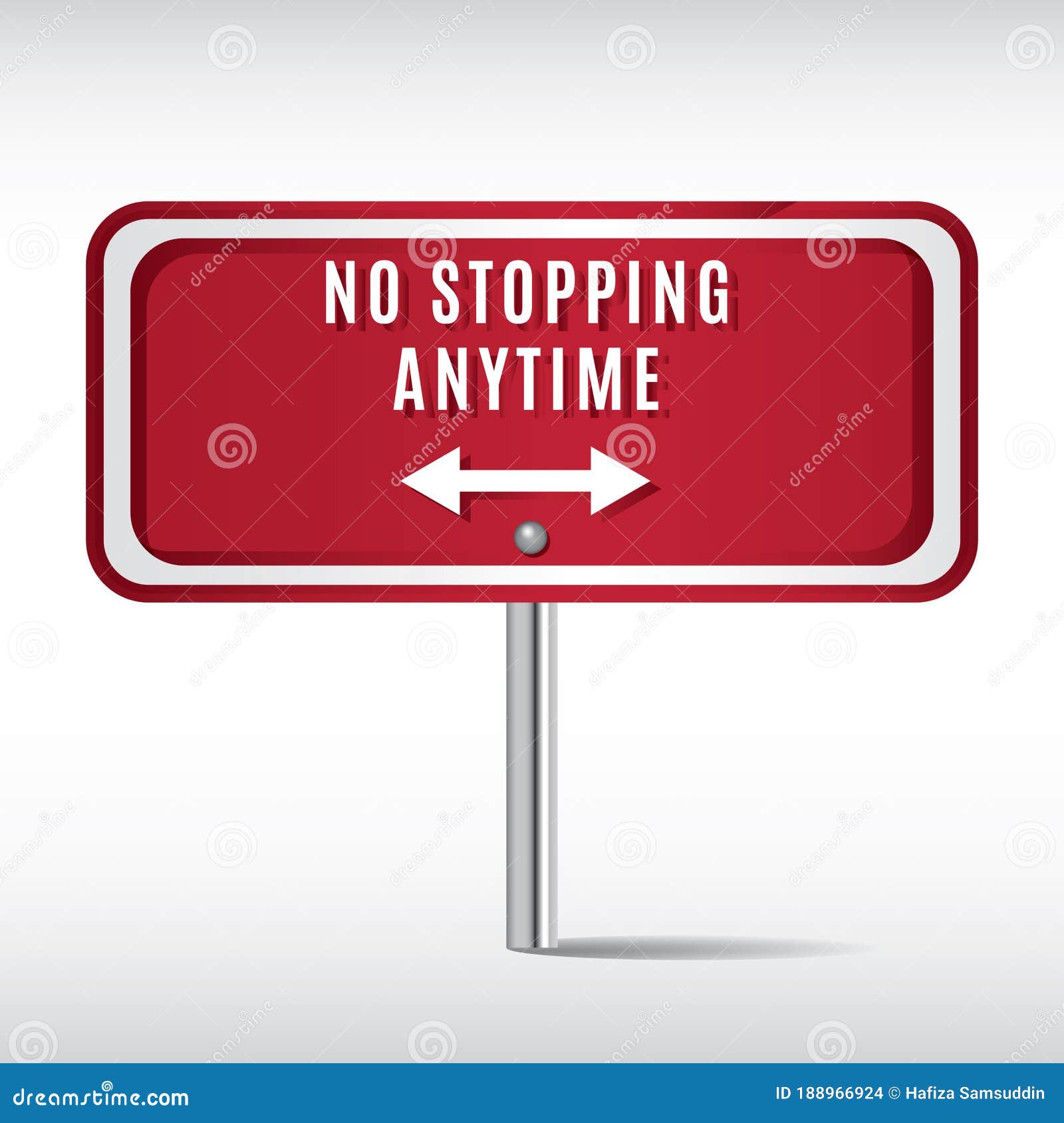 No Stopping Anytime Sign. Vector Illustration Decorative Design Stock ...