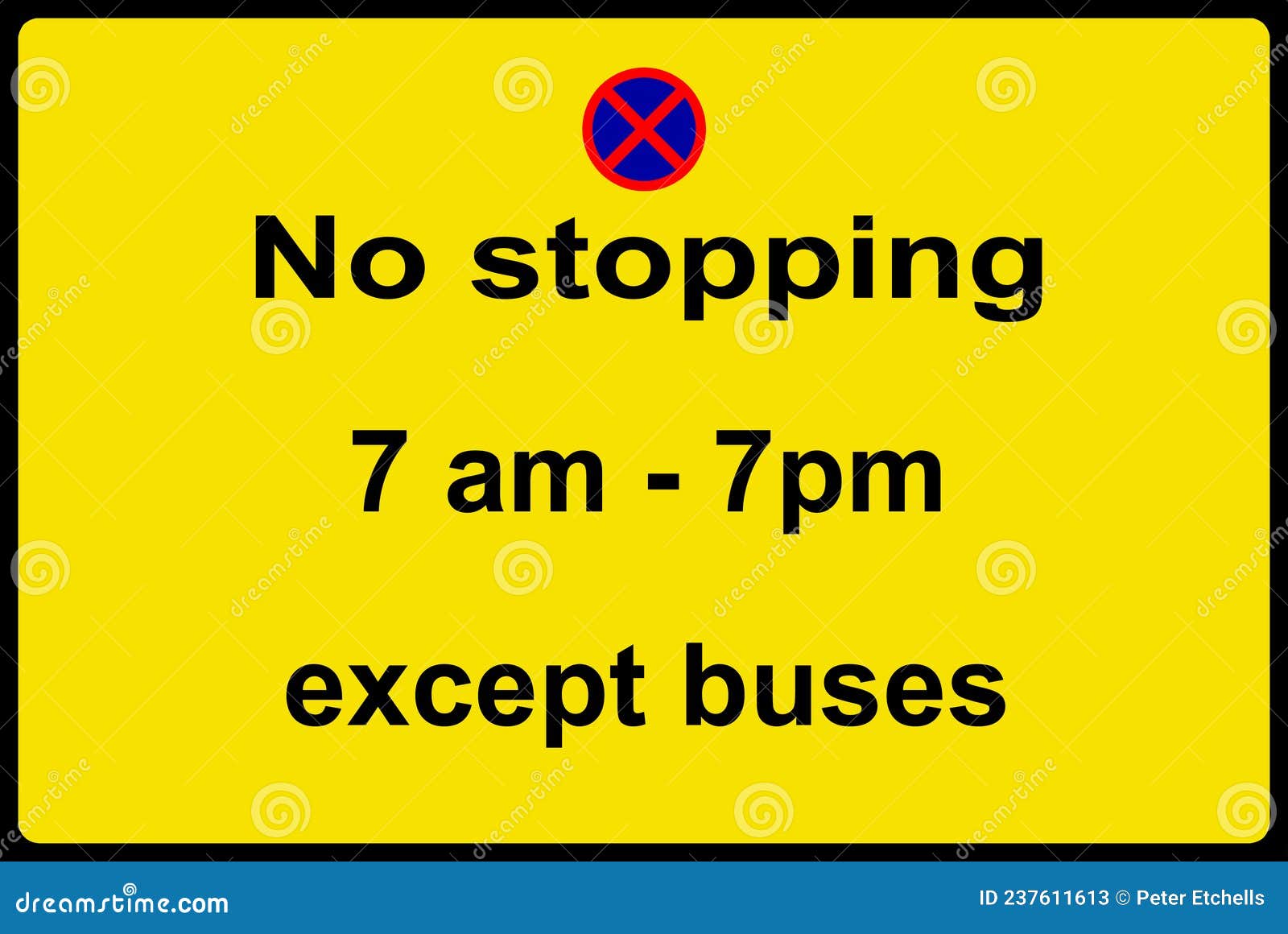 Buses Are Prohibited From Entering This Road. Back View Of A Passenger ...