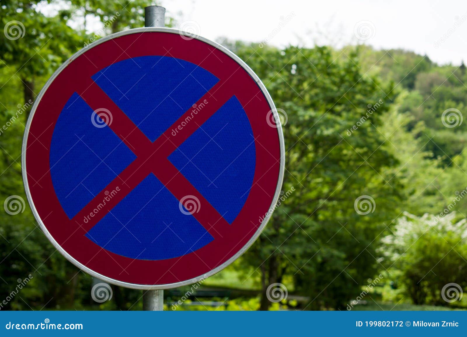 No Stopping Parking Traffic Road Sign Stock Photo - Image of zone ...
