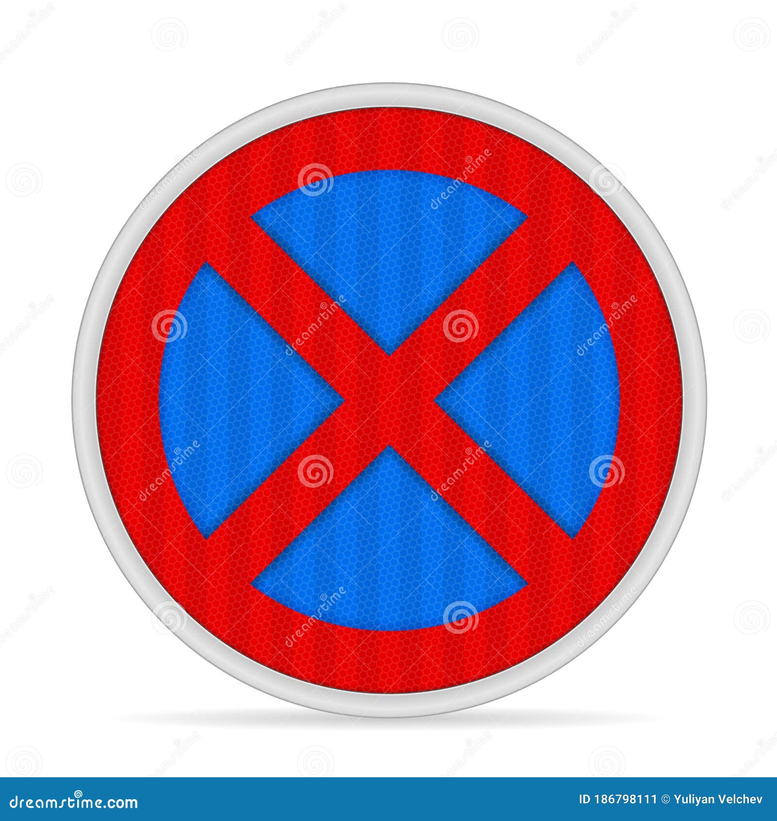 No stopping road sign stock vector. Illustration of shape - 186798111