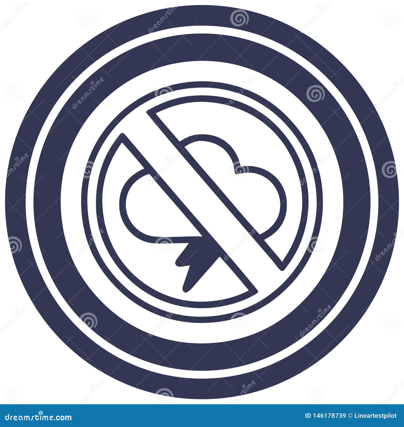 No Storms Circular Icon Symbol Stock Vector - Illustration of storm ...
