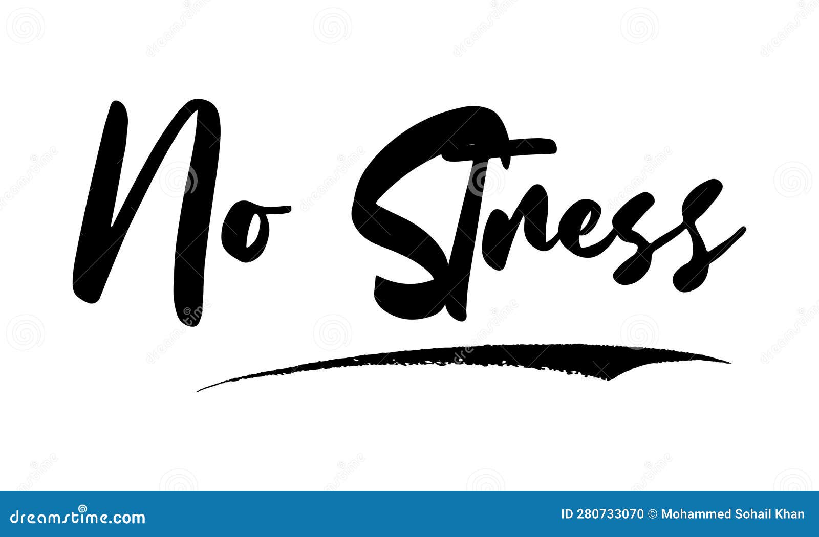 No Stress Bold Typography Lettering Text Vector Design Quote Stock ...