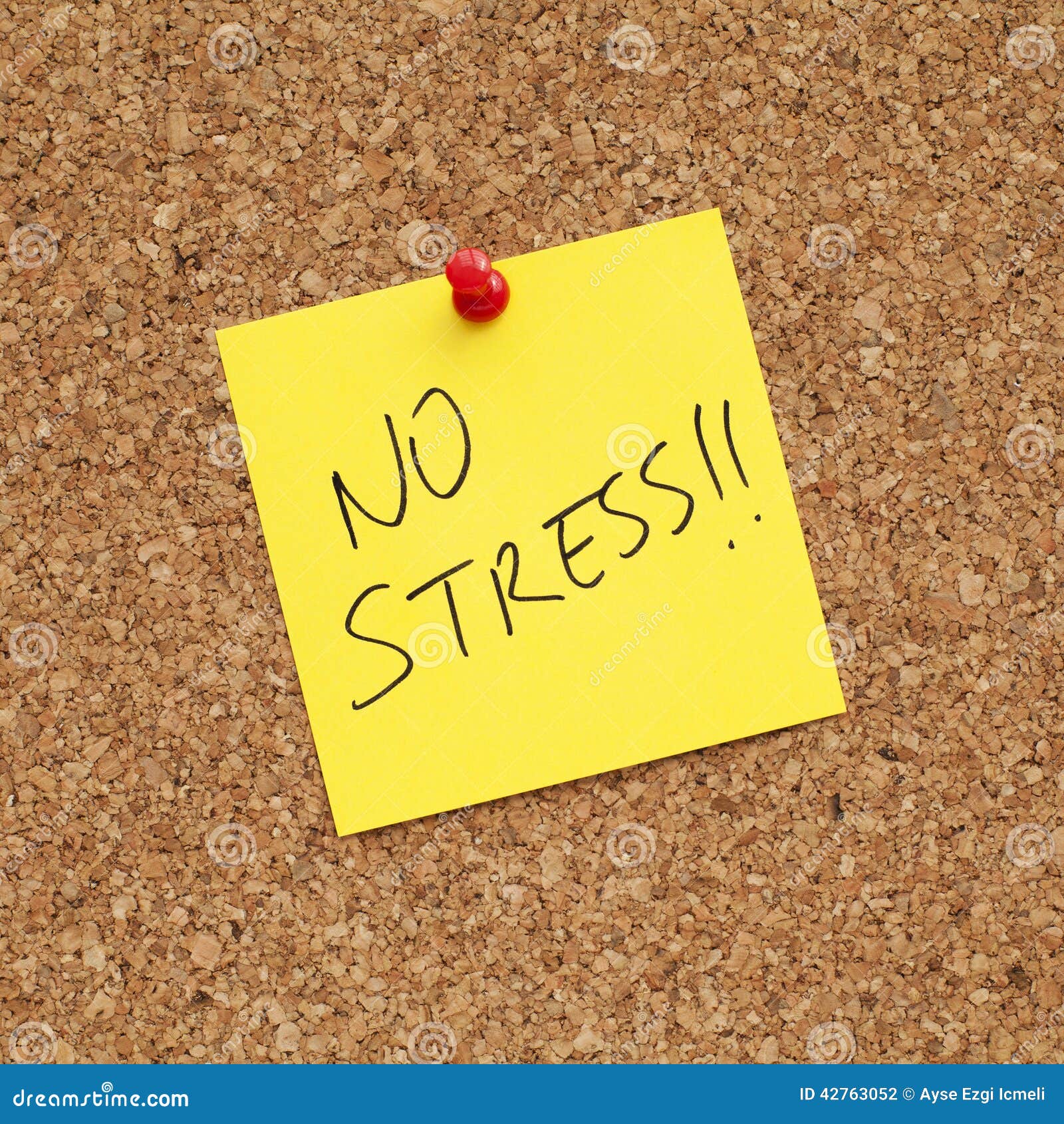 No stress stock photo. Image of board, paper, handwritten - 42763052