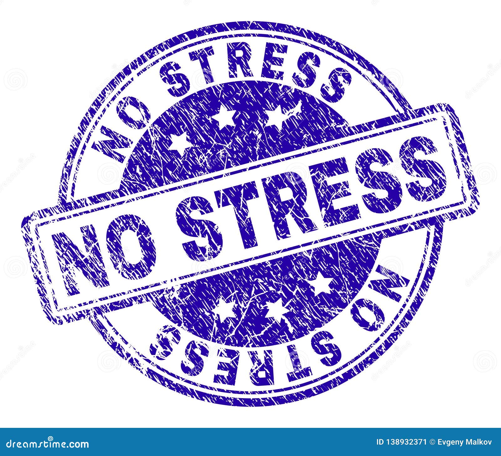 Scratched Textured NO STRESS Stamp Seal Stock Vector - Illustration of ...