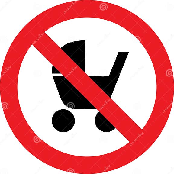 No stroller sign stock illustration. Illustration of object - 113167712