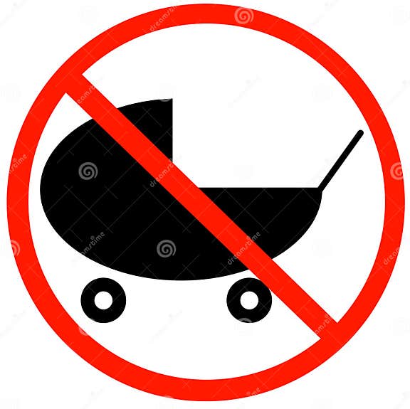 No strollers allowed stock vector. Illustration of denied - 6133170