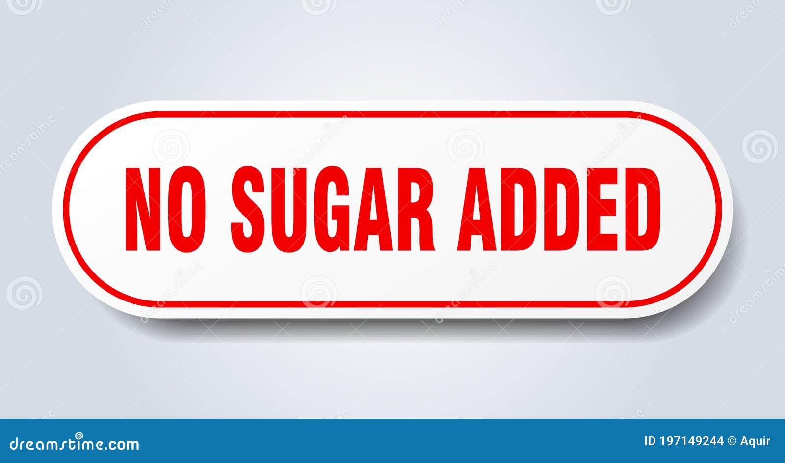 No sugar added sticker. stock vector. Illustration of button - 197149244