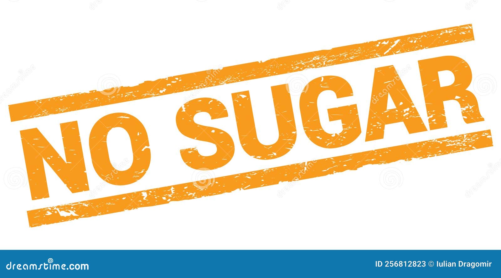 NO SUGAR Text on Orange Rectangle Stamp Sign Stock Illustration ...