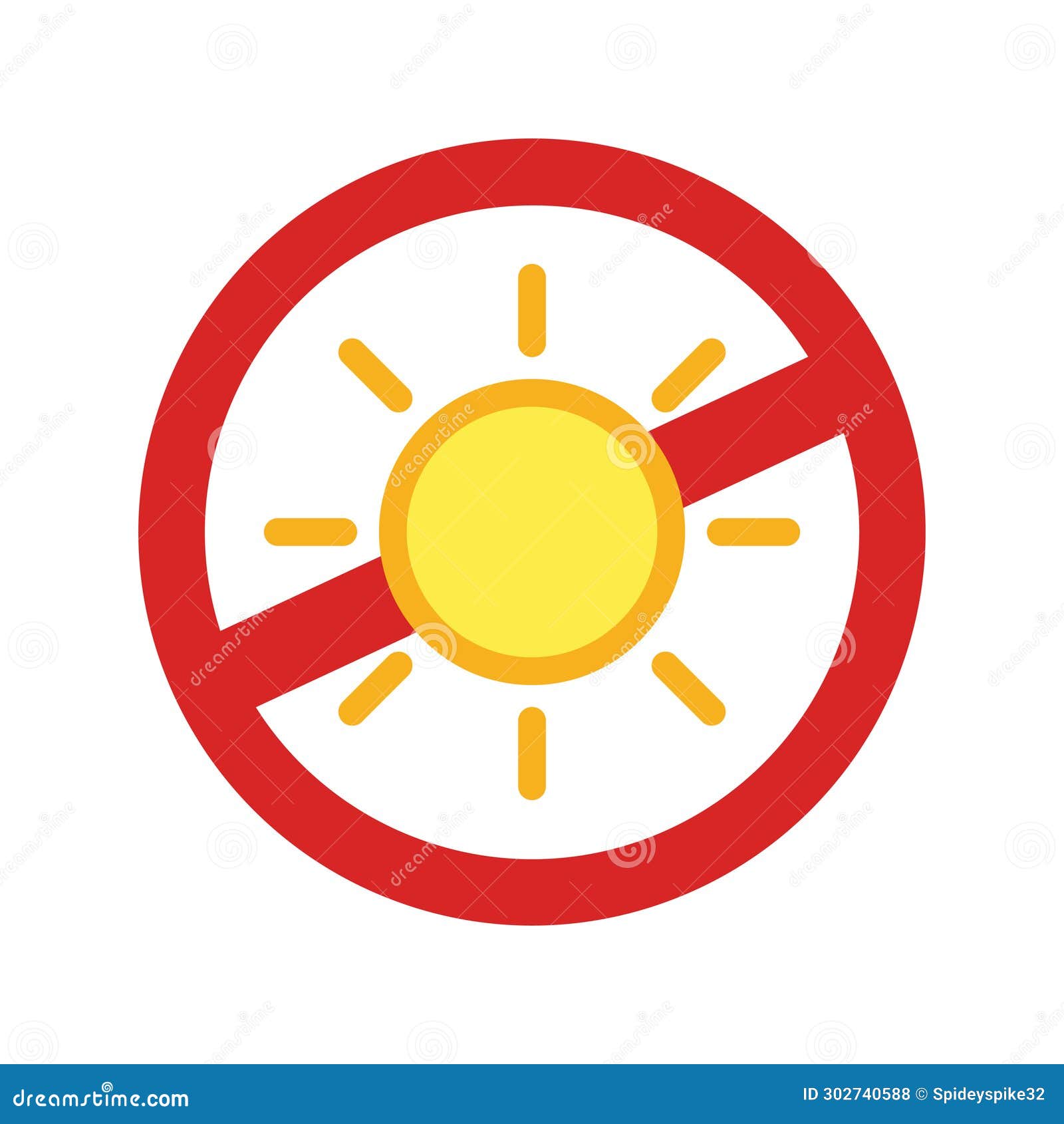 No Sun Allowed. Do Not Be Exposed To the Sunlight Stock Illustration ...