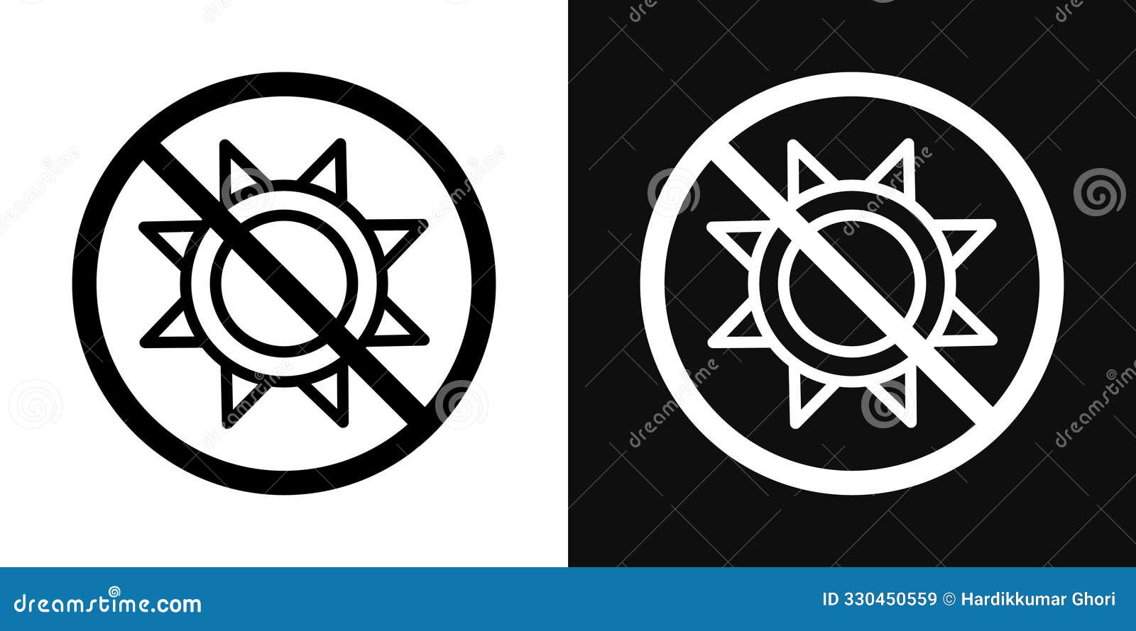 No sun icon stock vector. Illustration of abstract, summer - 330450559