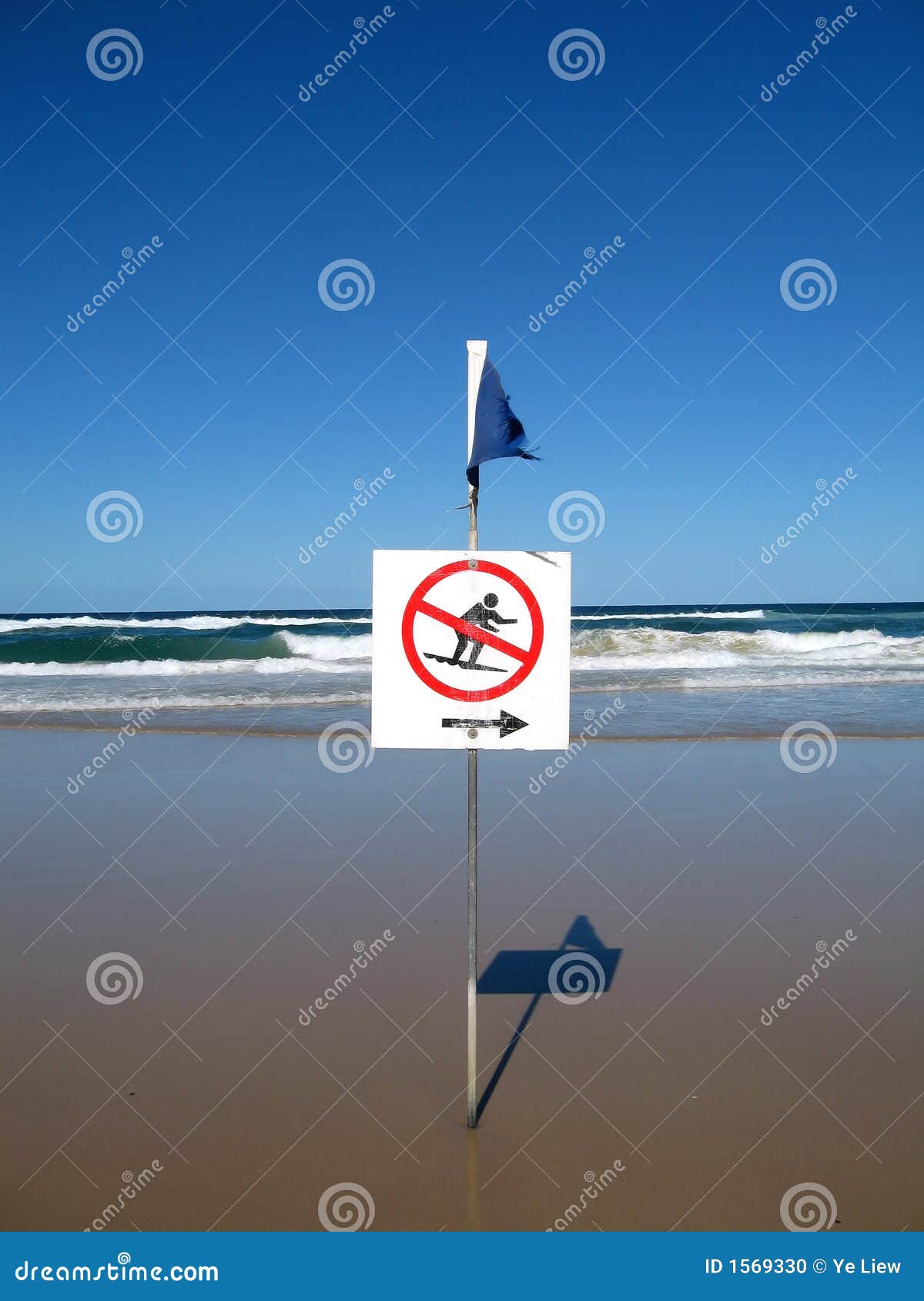 No Surfing stock photo. Image of arrow, recreation, ocean - 1569330