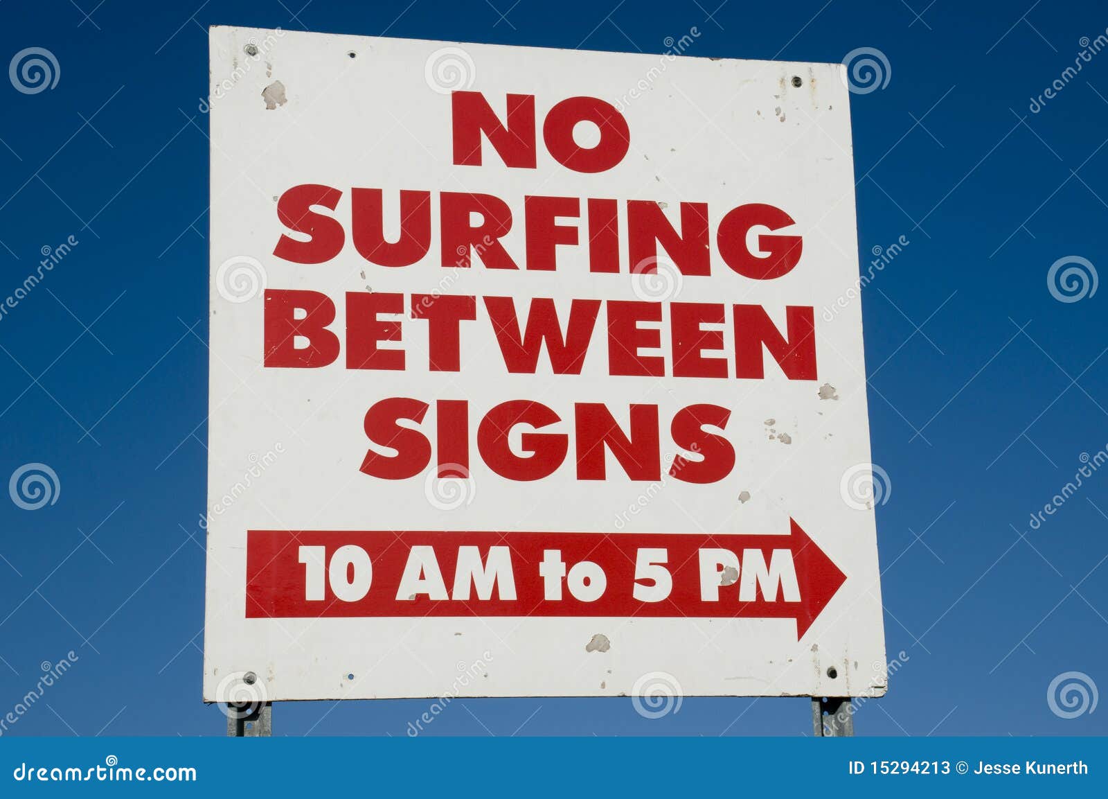 No Surfing Sign stock image. Image of white, indialantic - 15294213