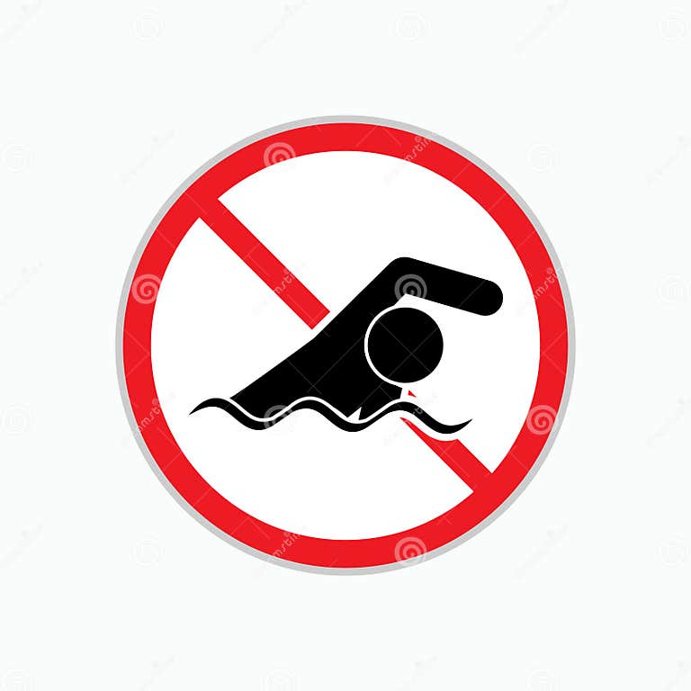 No Swimming Icon, Symbol for Design, Presentation, Website or Apps Elements. Stock Illustration ...