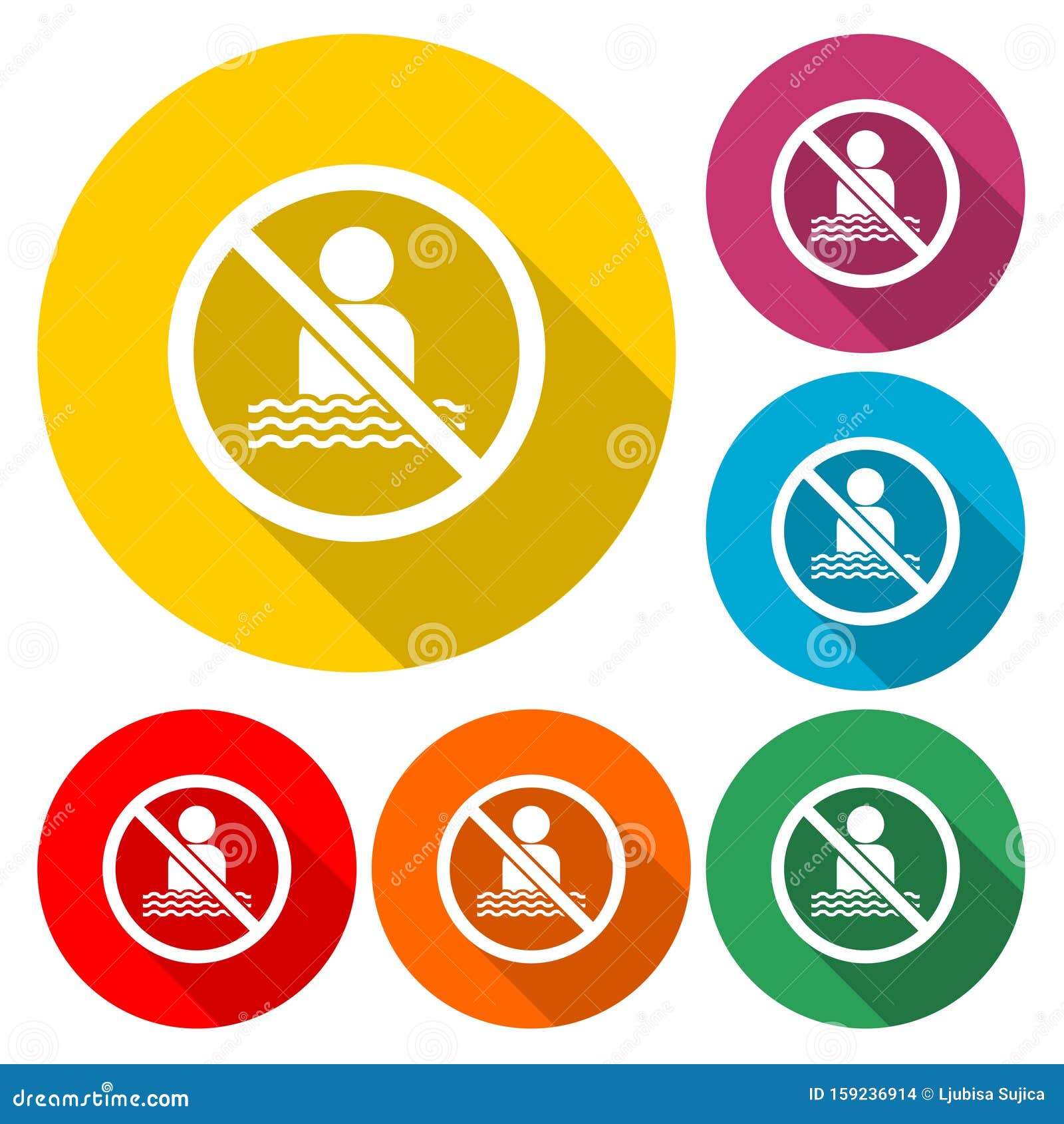 No swimming, vector image stock vector. Illustration of people - 159236914
