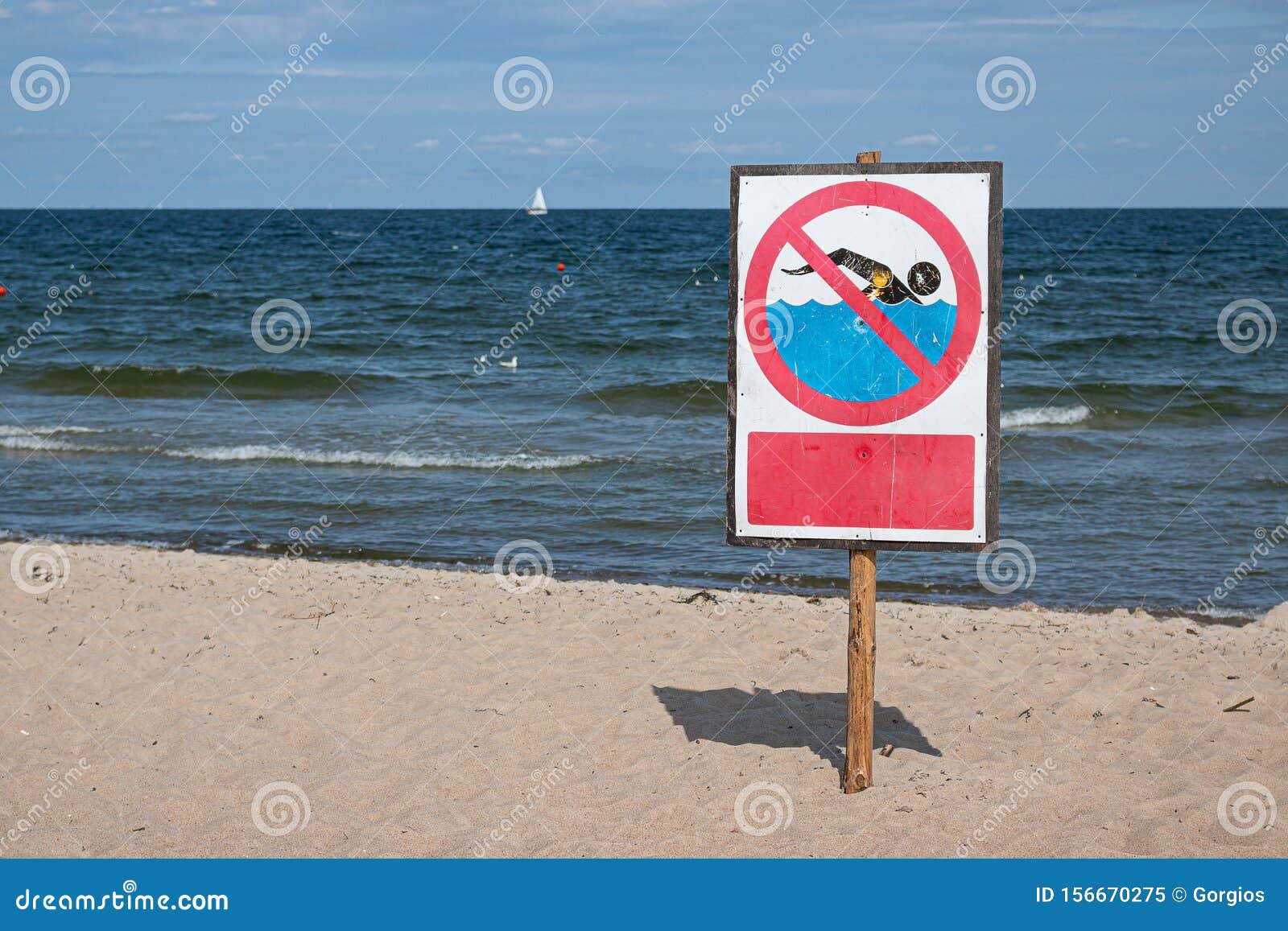 Swimming Warning Sign Royalty-Free Stock Photo | CartoonDealer.com ...