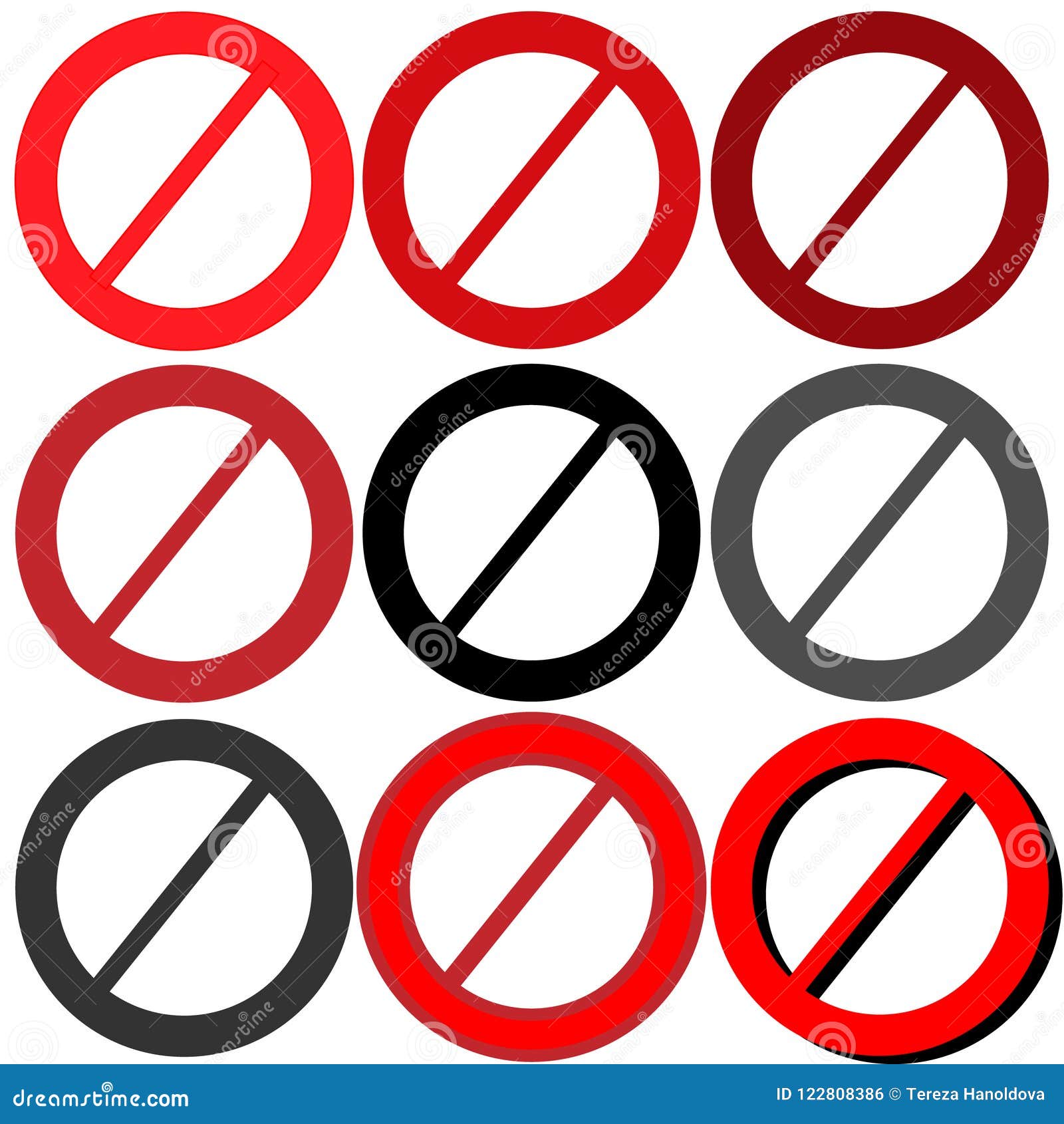 No Symbol Isolated on White Background. Vector Illustration Stock ...