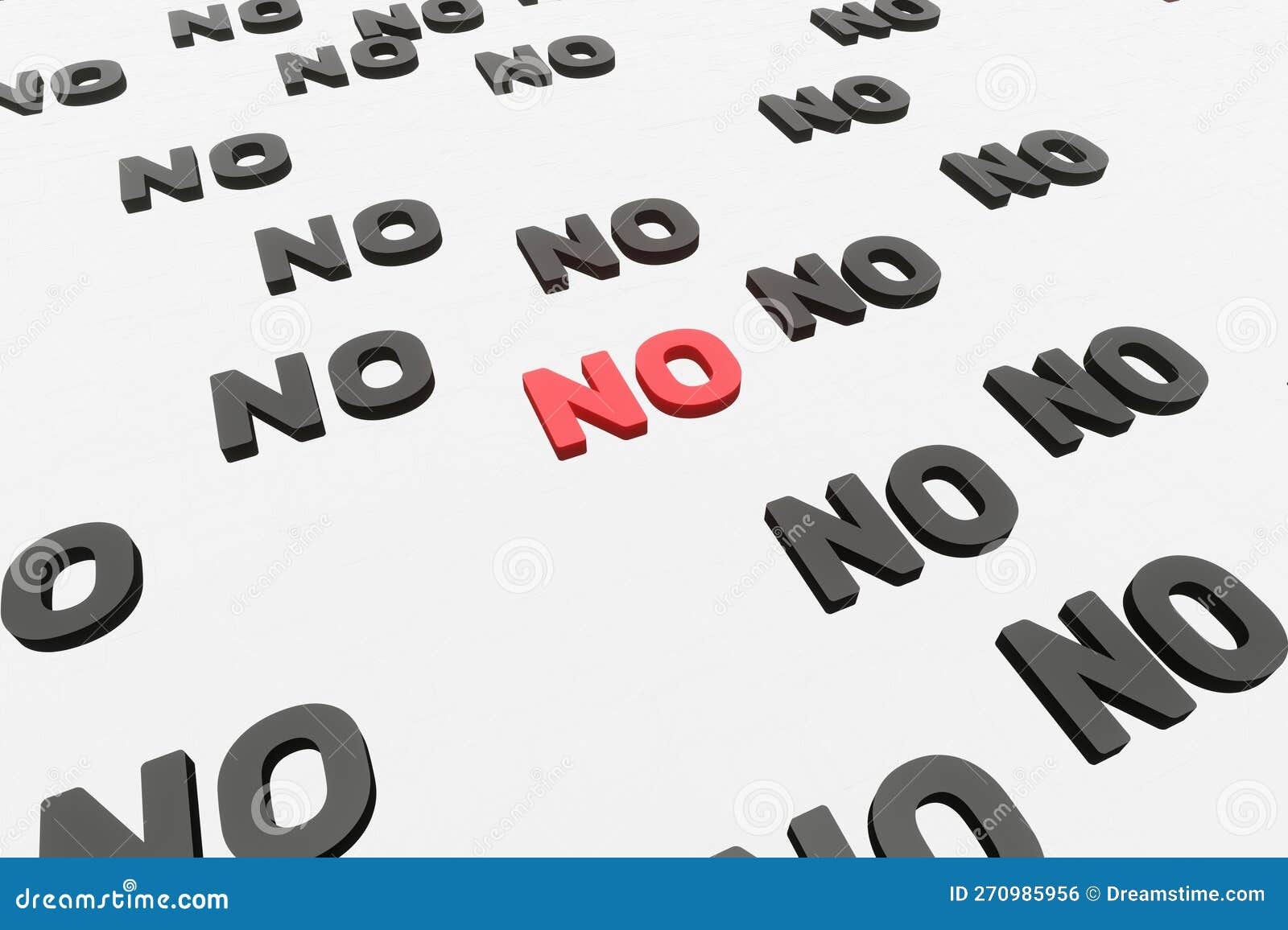 No Symbol or Nope Marks on White Background 3d Render. Say No or Dont ...