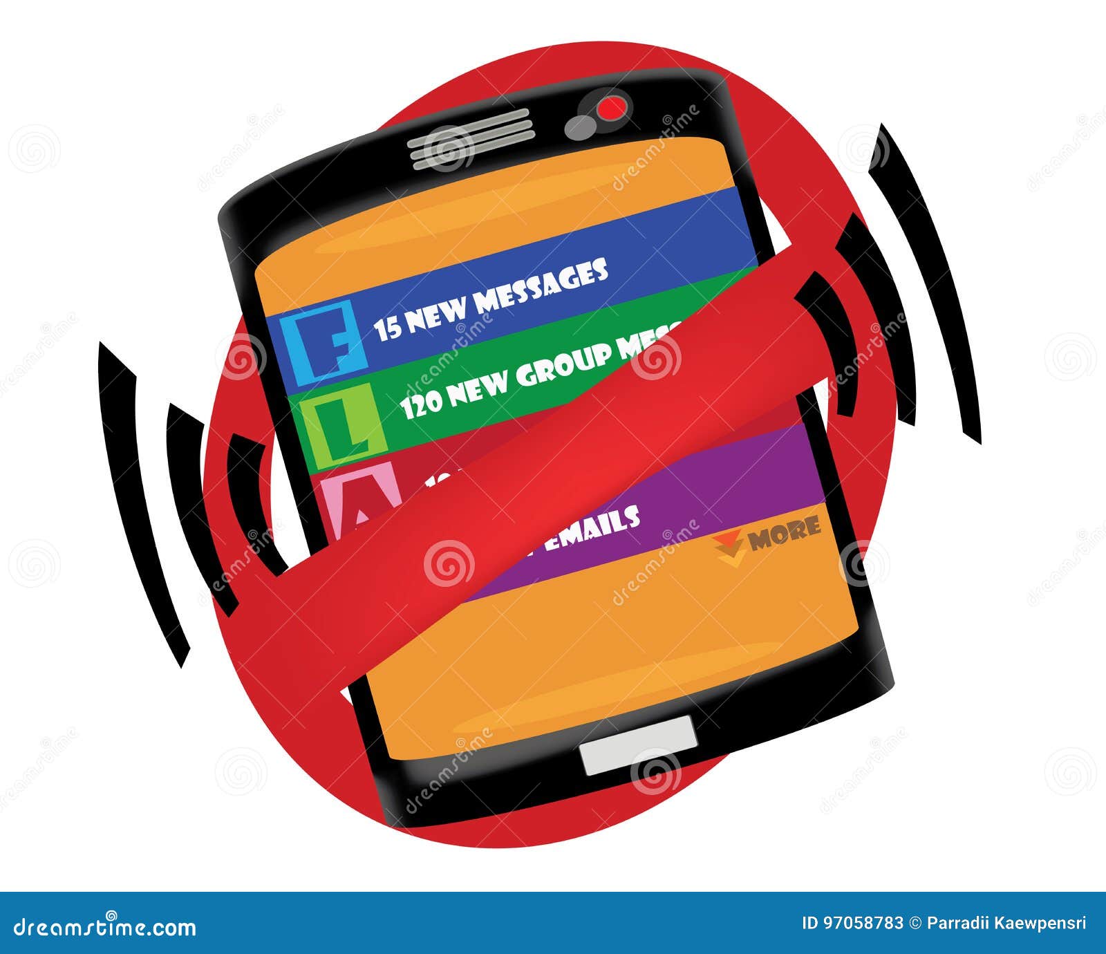 No Tablet allowed stock vector. Illustration of placard - 97058783