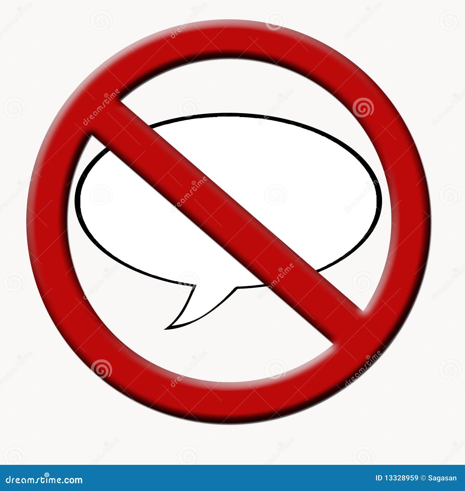 No talking stock illustration. Illustration of sign, rule - 13328959