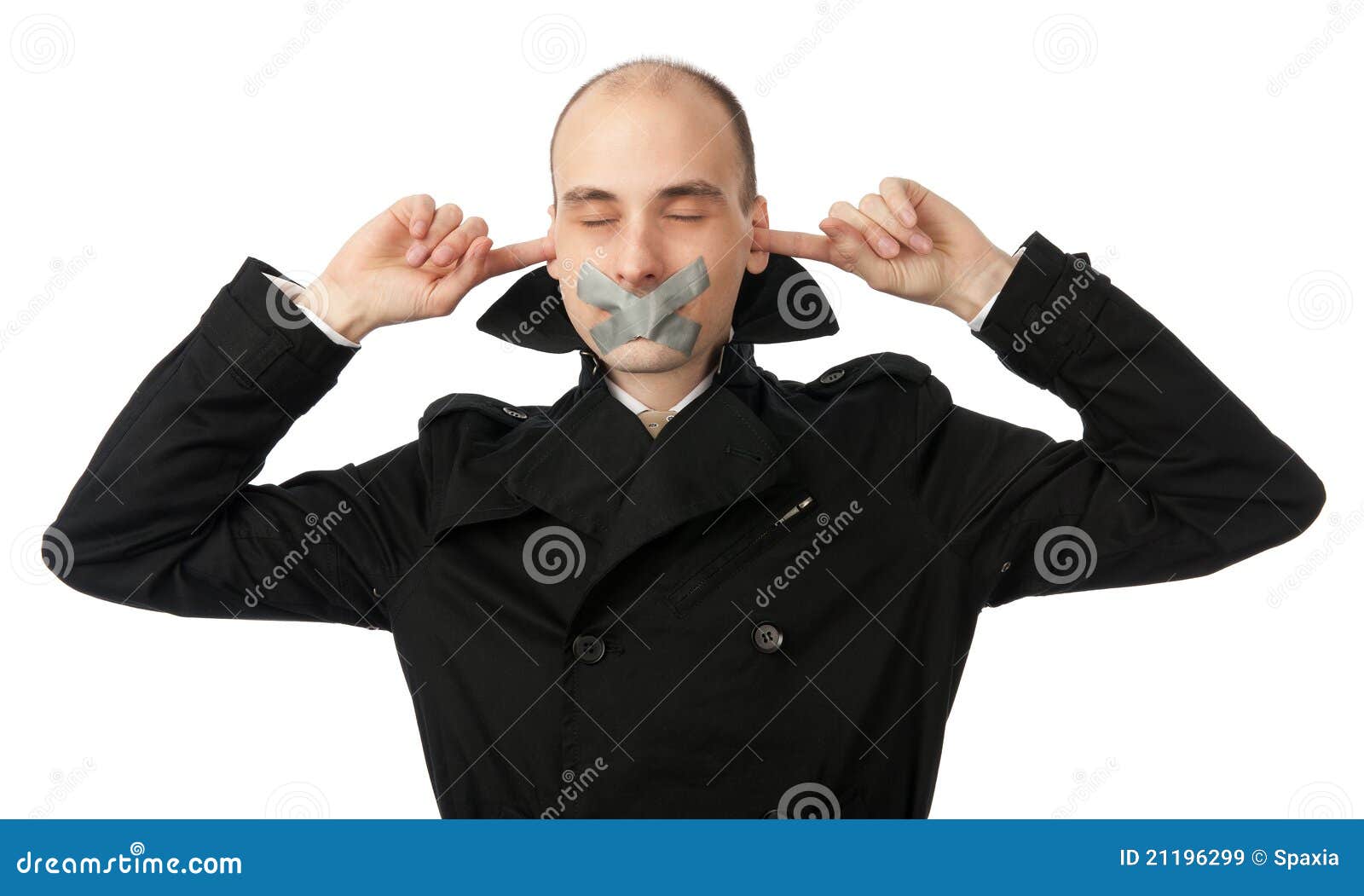 No Talking Speaking Hearing Stock Image - Image of mouth, listening ...