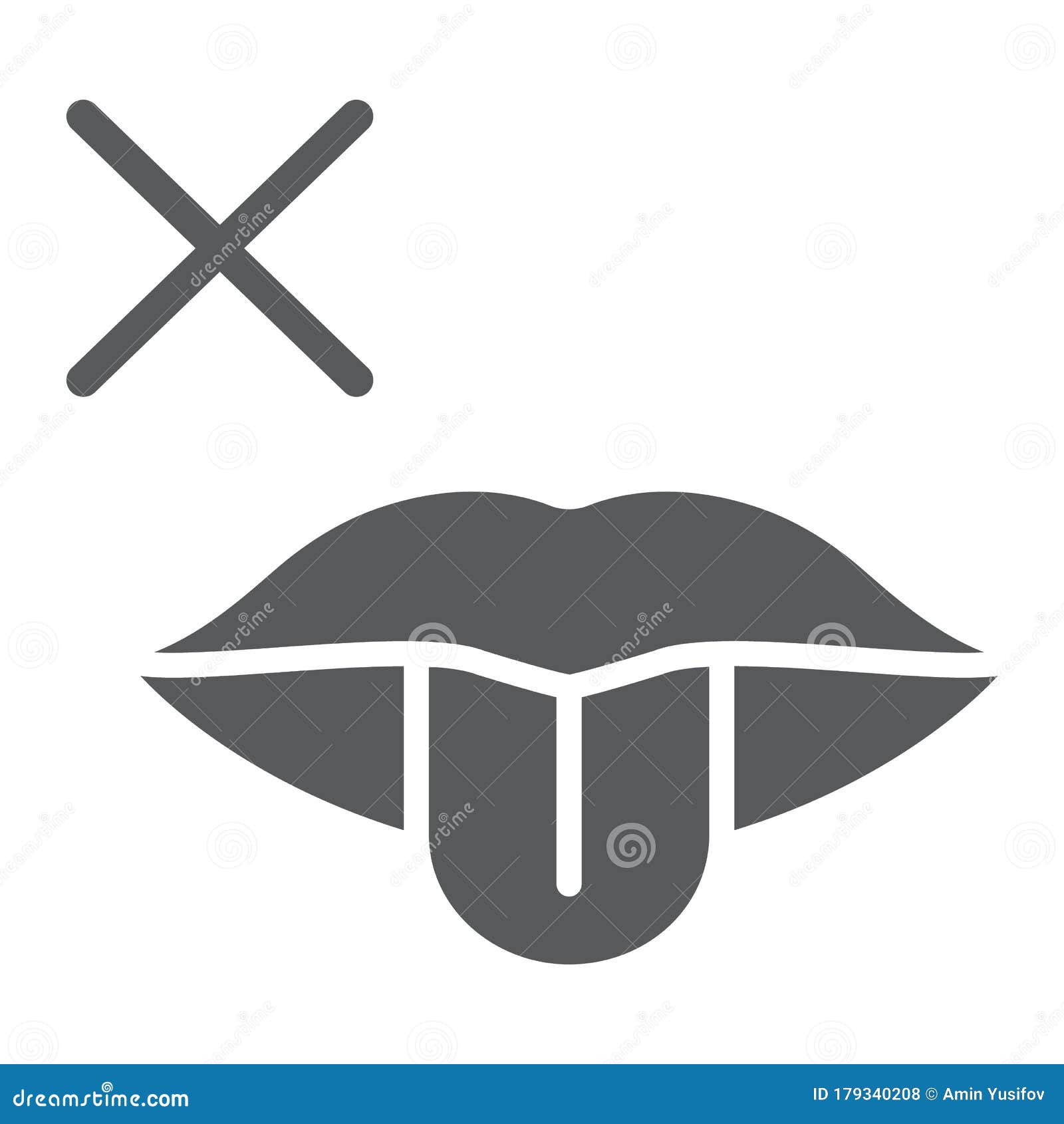 No Taste Symptom Glyph Icon, Infection and Covid-19, Coronavirus ...
