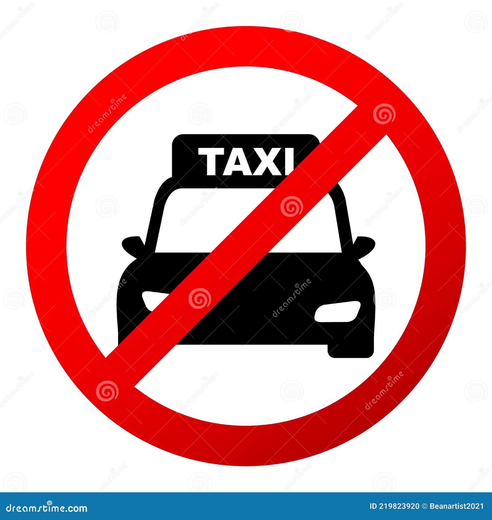 No Parking Car Taxi Sign Icon Vector Stock Vector - Illustration of ...