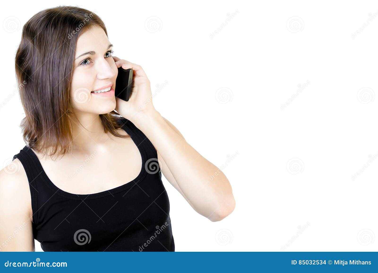No telefone foto de stock. Imagem de sensualidade, olhos - 85032534