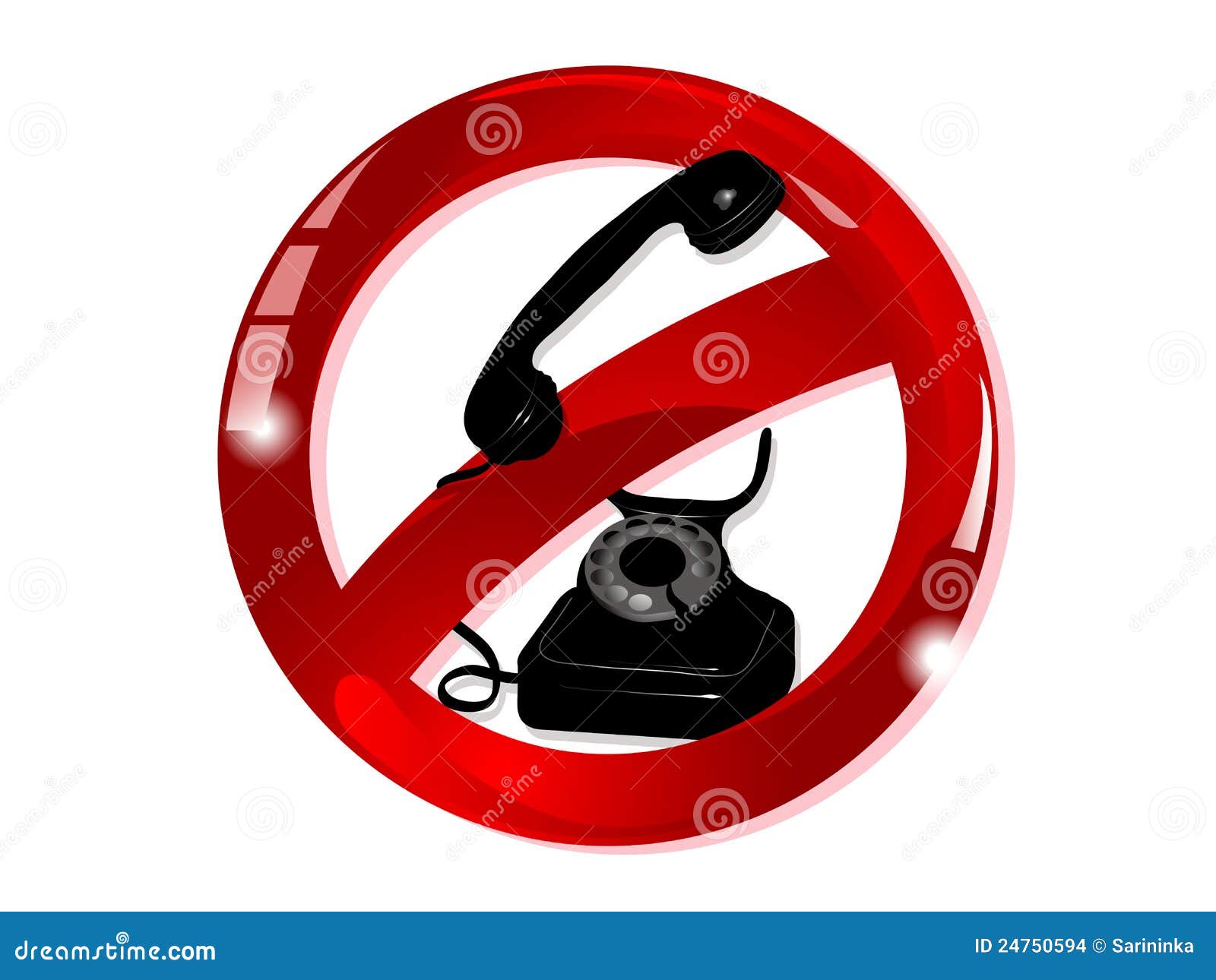 No telephone sign stock vector. Illustration of communication - 24750594