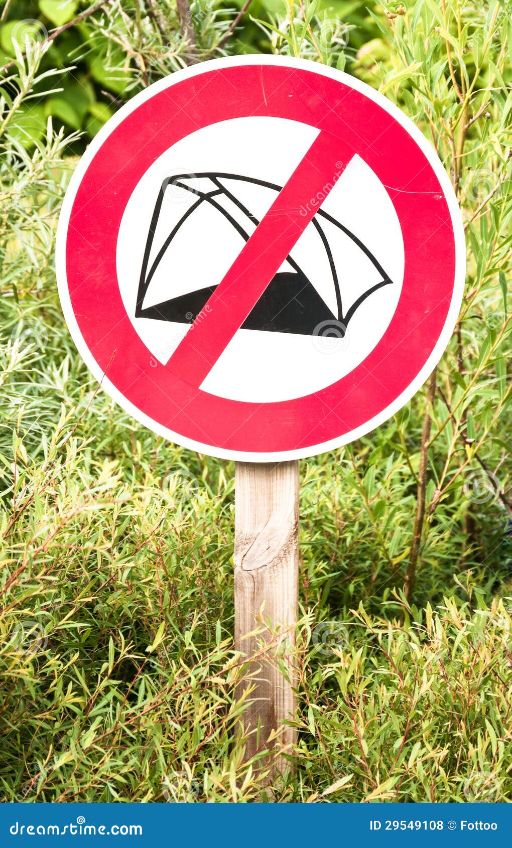 No tent sign stock photo. Image of symbol, bush, circle - 29549108