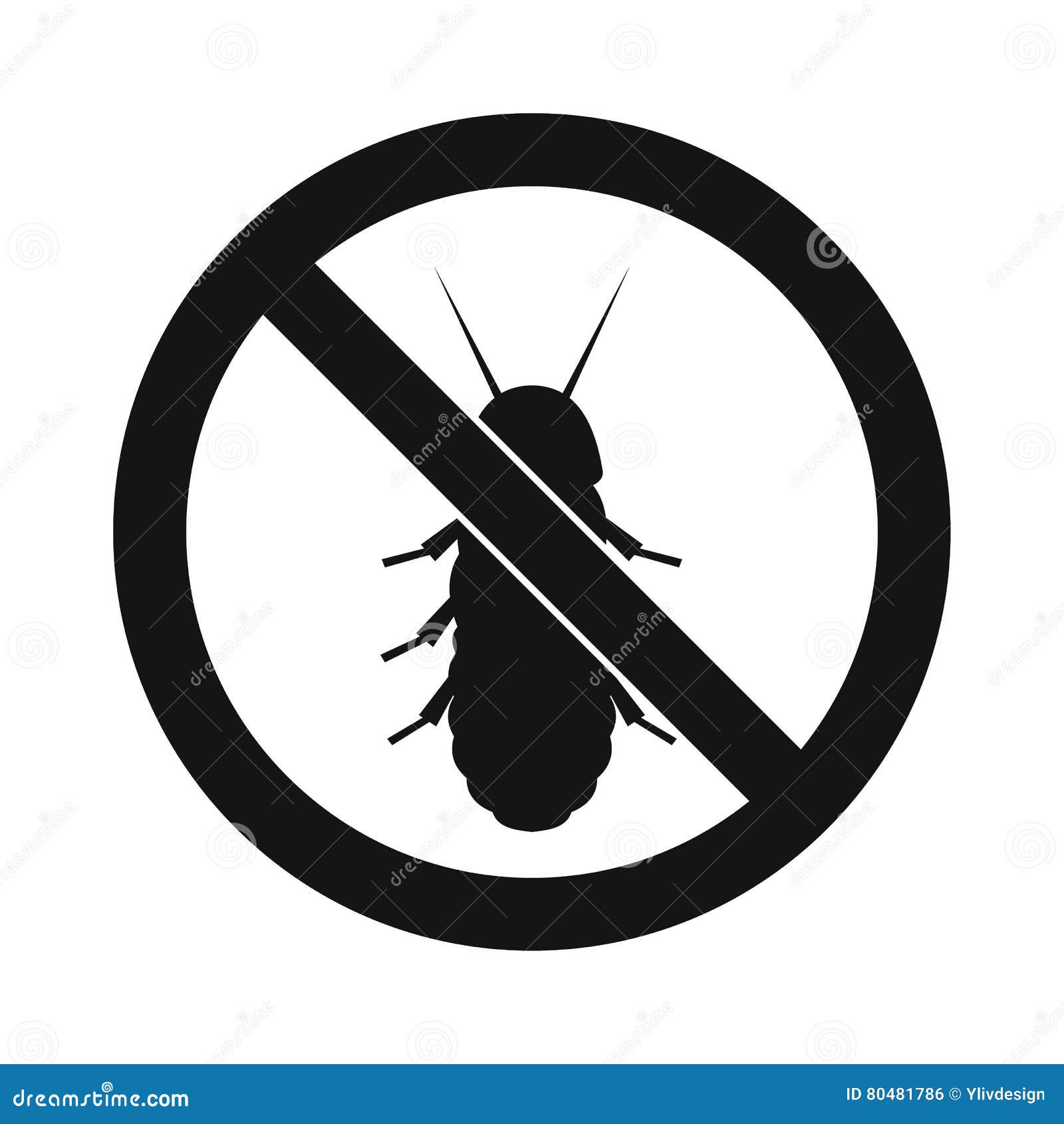 No Termite Sign Icon, Simple Style Stock Vector - Illustration of ...