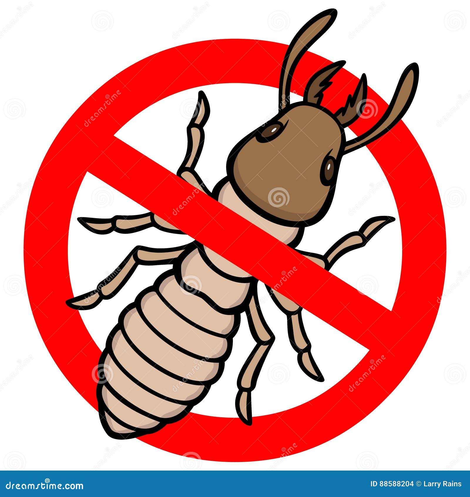 No Termite stock vector. Illustration of safety, cartoon - 88588204