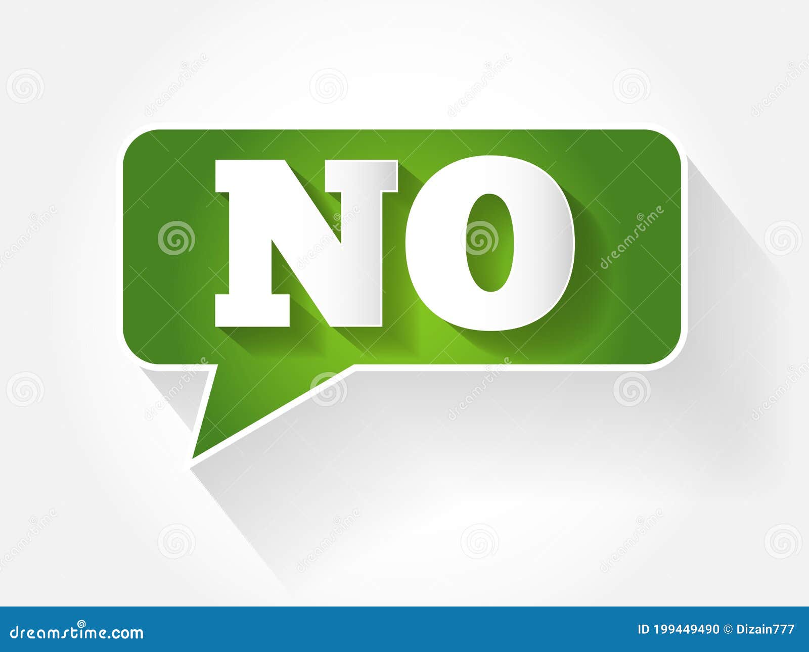 NO text message bubble stock illustration. Illustration of note - 199449490